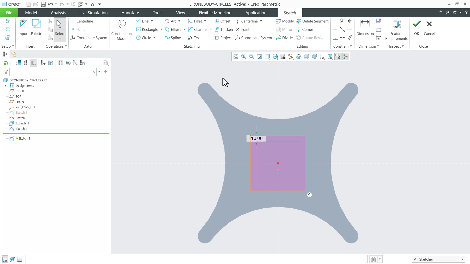 Use Entity from Edge within Sketcher | tutorial | Playlist | PTC Learning Connector