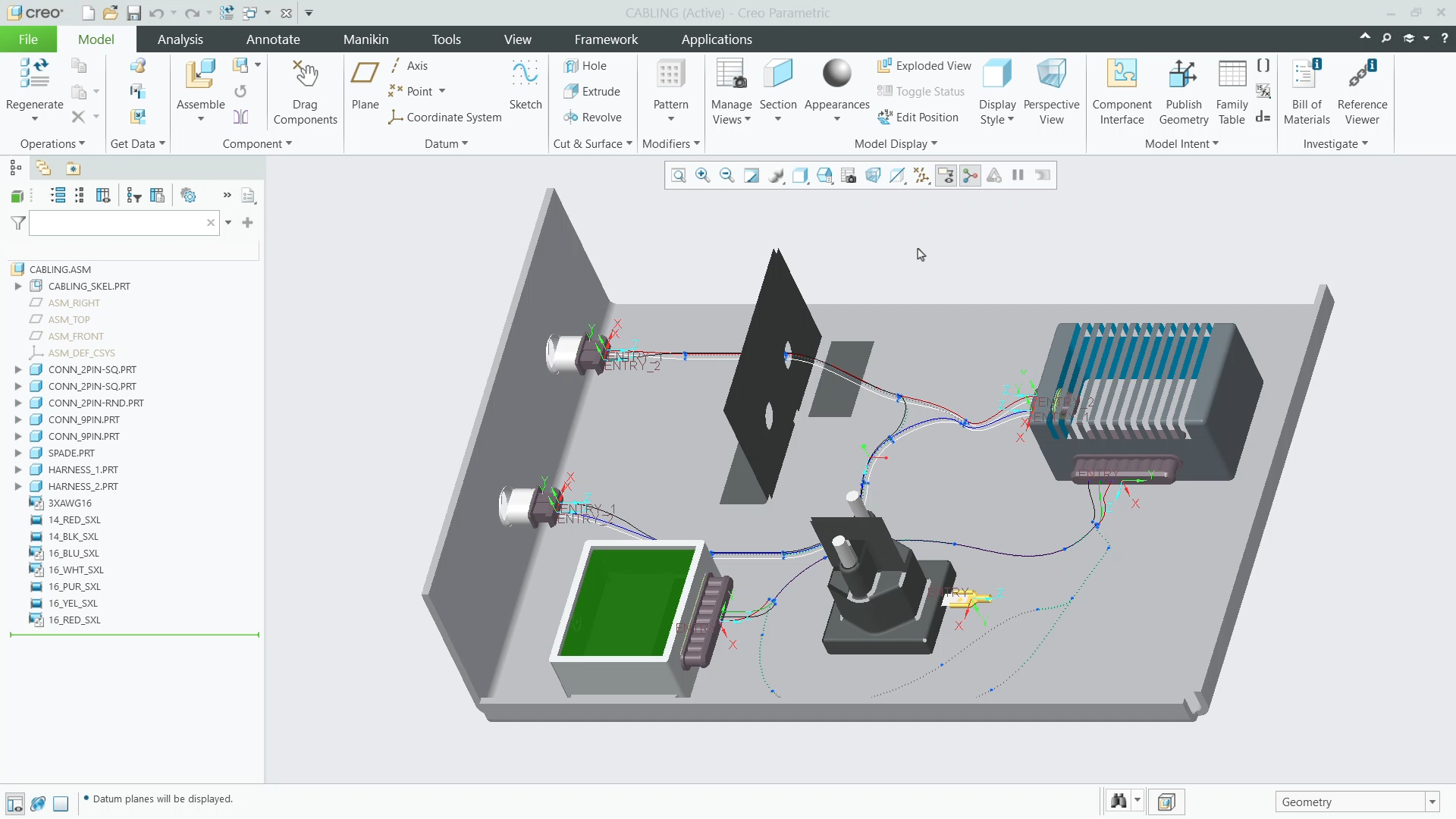 Create a Flat Harness Model | tutorial | PTC Learning Connector