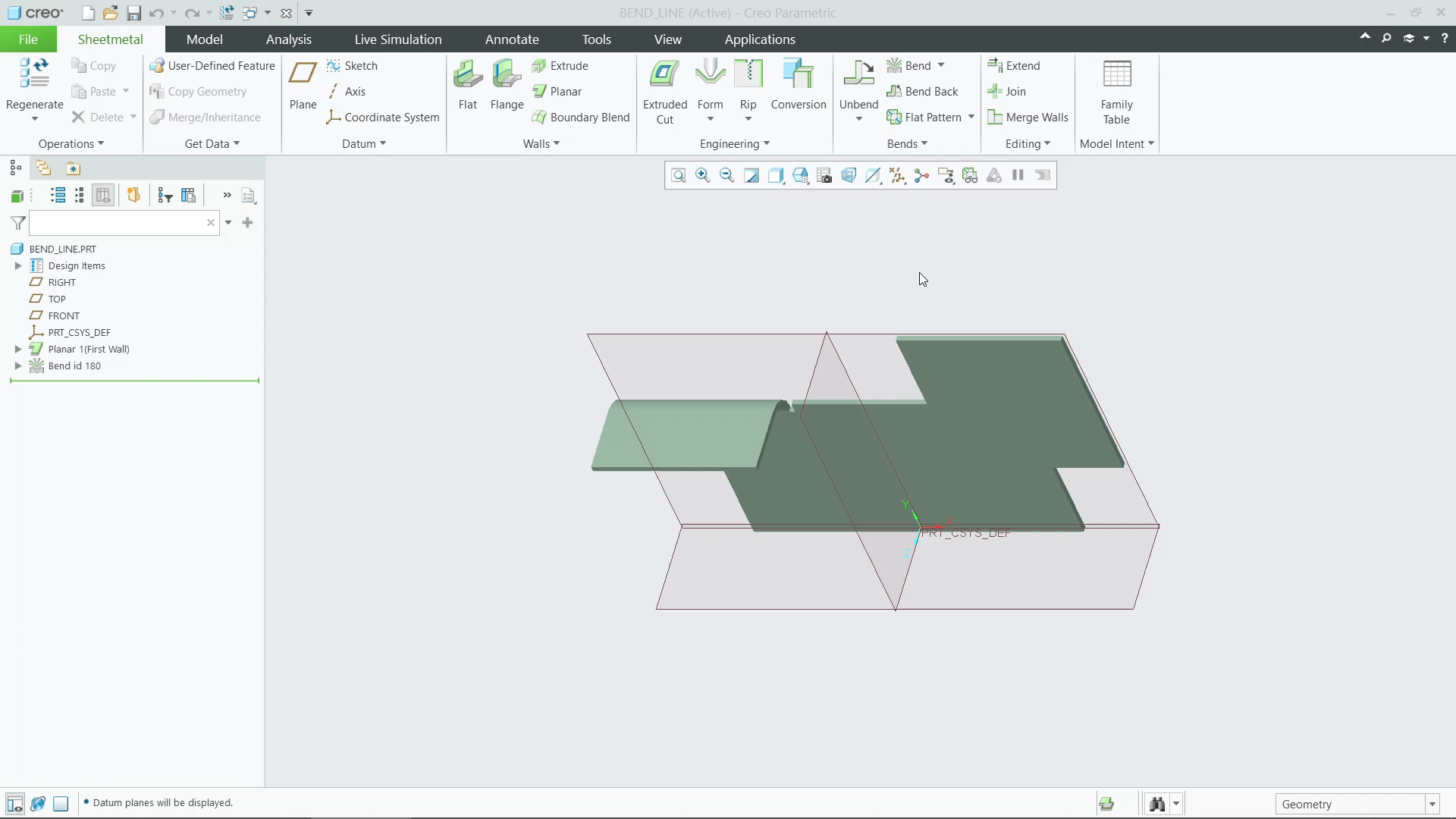 Bend Line Adjustments | tutorial | PTC Learning Connector
