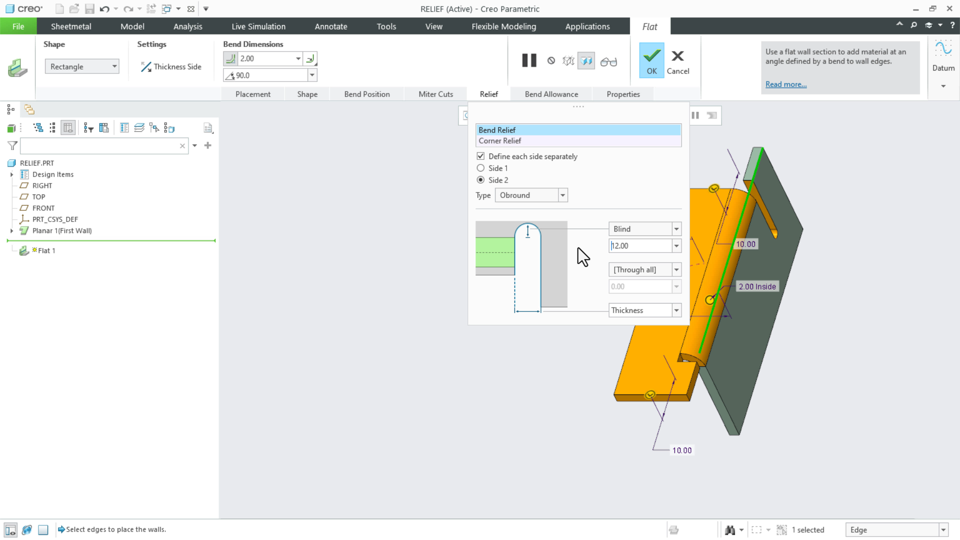 Use Relief Options | tutorial | Playlist | PTC Learning Connector