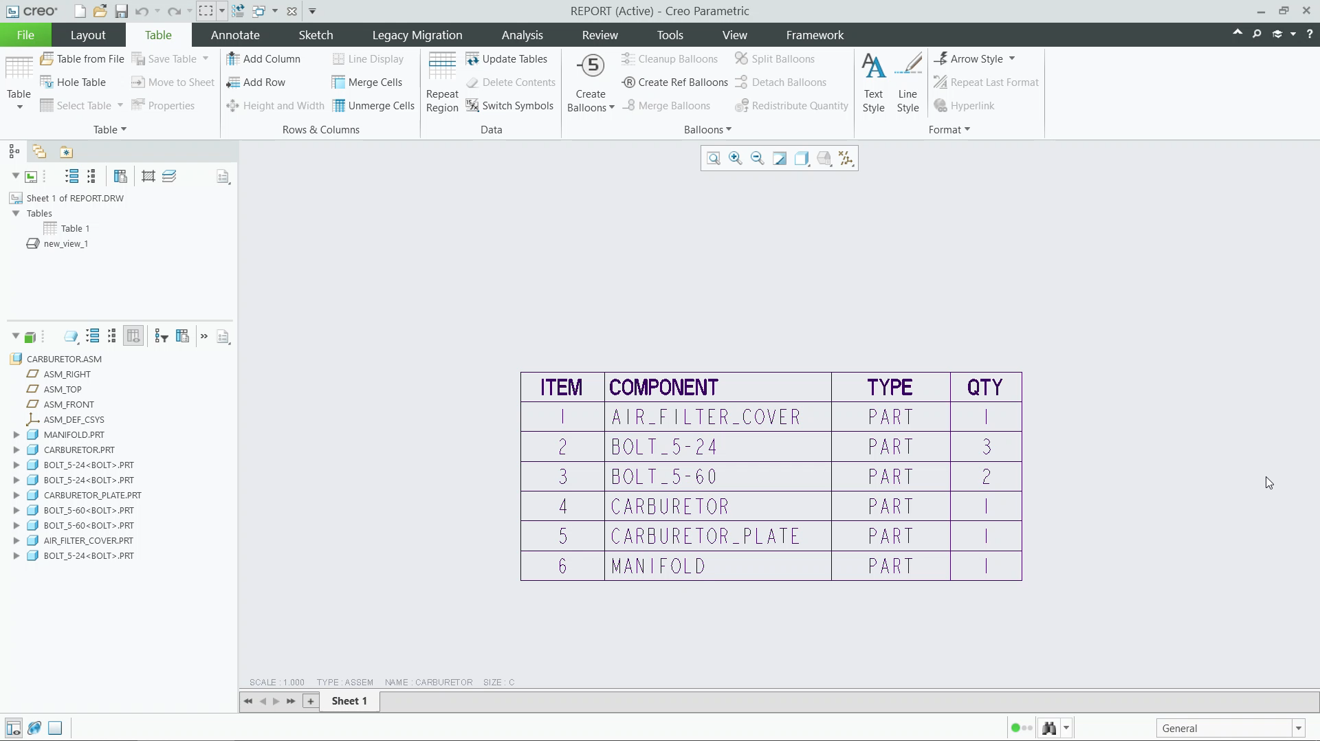 Create Report Tables | tutorial | PTC Learning Connector