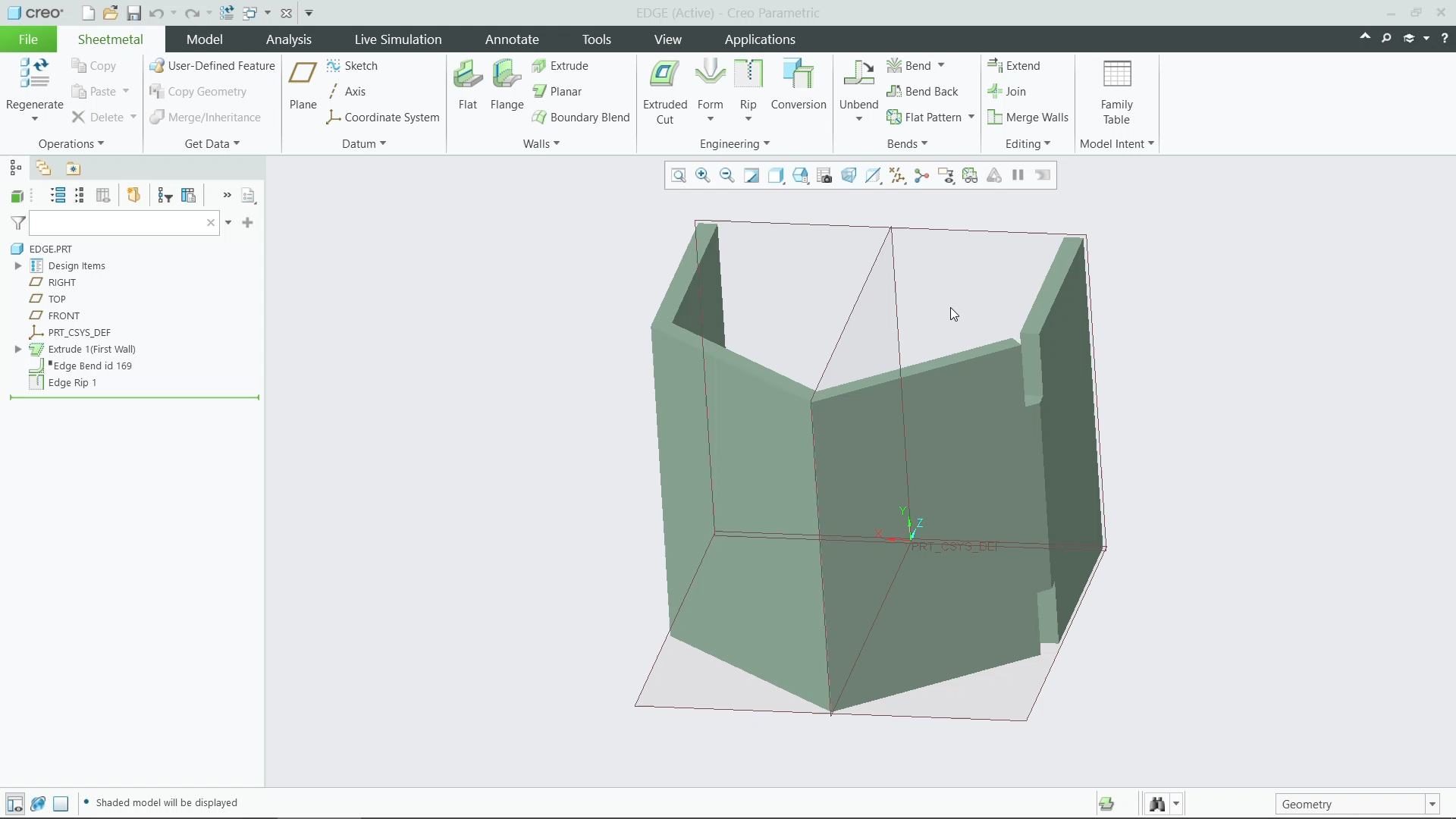 Create Edge Bends | tutorial | PTC Learning Connector