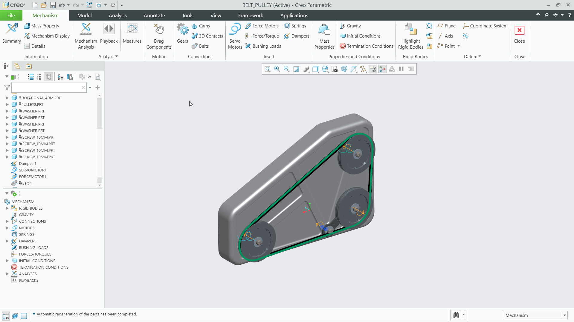 Create Belt Connections | tutorial | PTC Learning Connector
