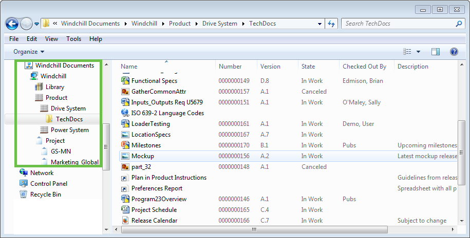 Work with Windchill Documents in Windows Explorer | tutorial | PTC Learning Connector