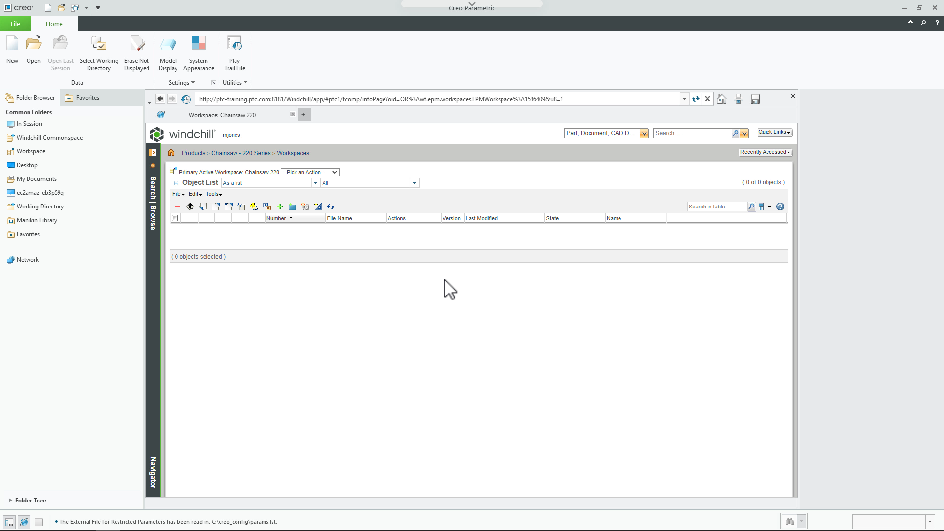 Set Workspace Preferences | tutorial | PTC Learning Connector