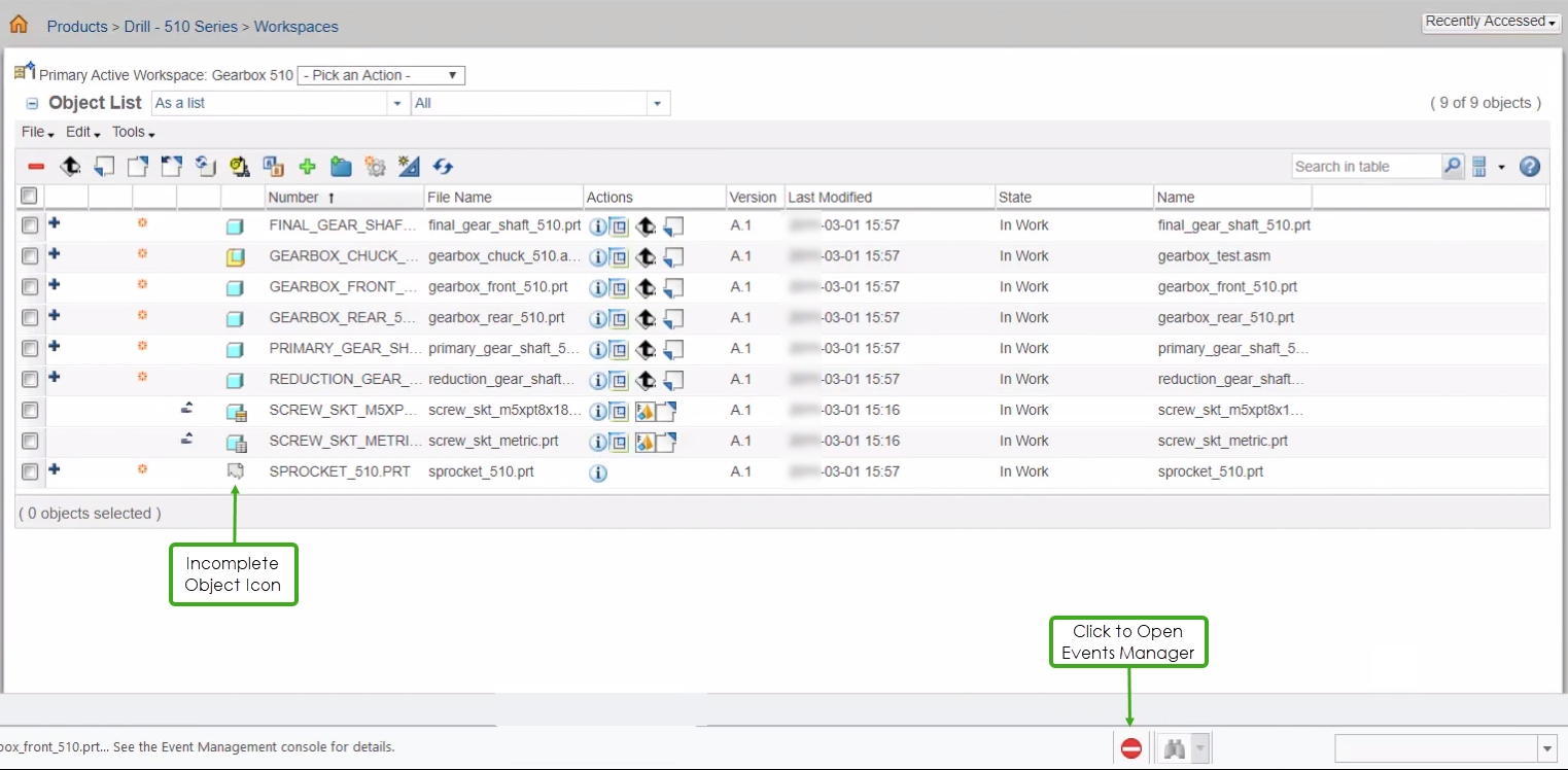 Resolve Incomplete Objects | tutorial | PTC Learning Connector