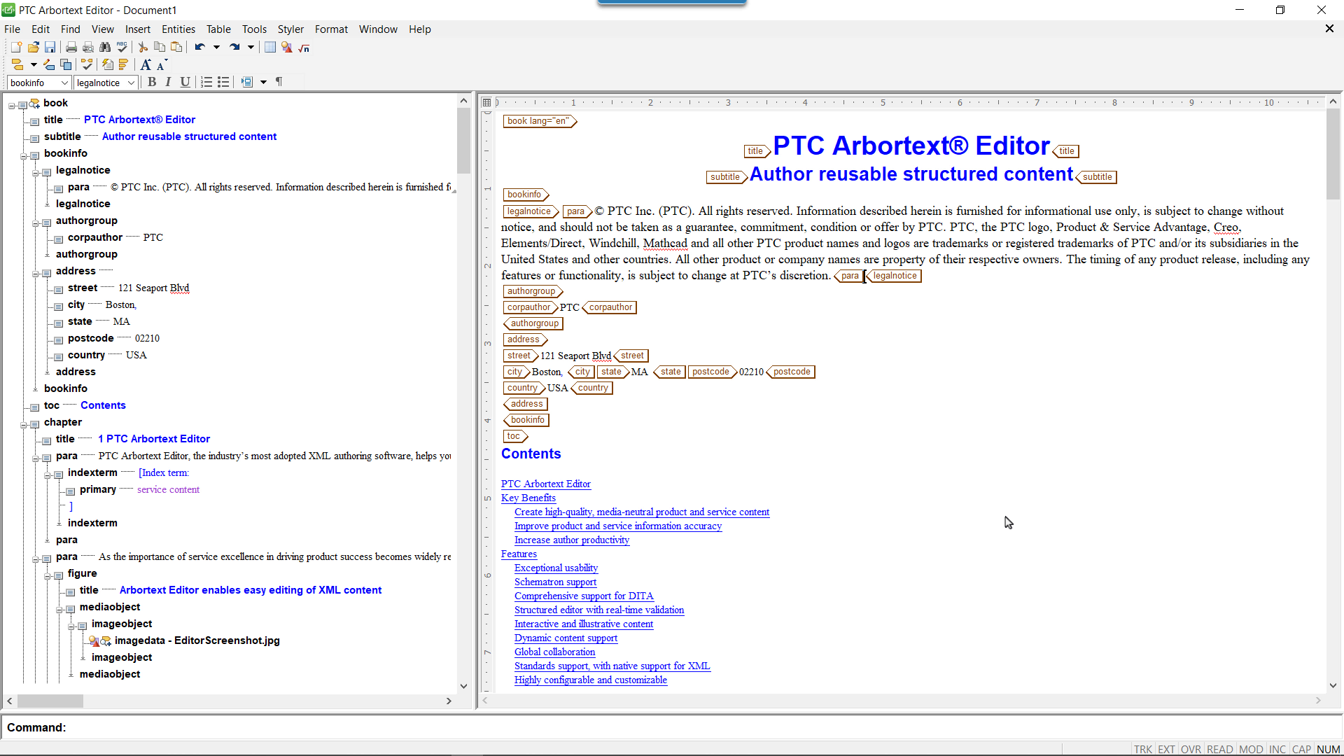Arbortext Editor Window Components | tutorial | Playlist | PTC Learning Connector