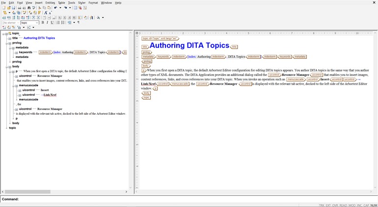 Describe a DITA Topic | tutorial | PTC Learning Connector