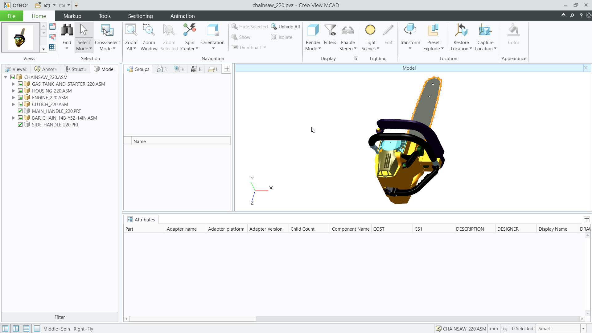 Explore Creo View User Interface | tutorial | PTC Learning Connector