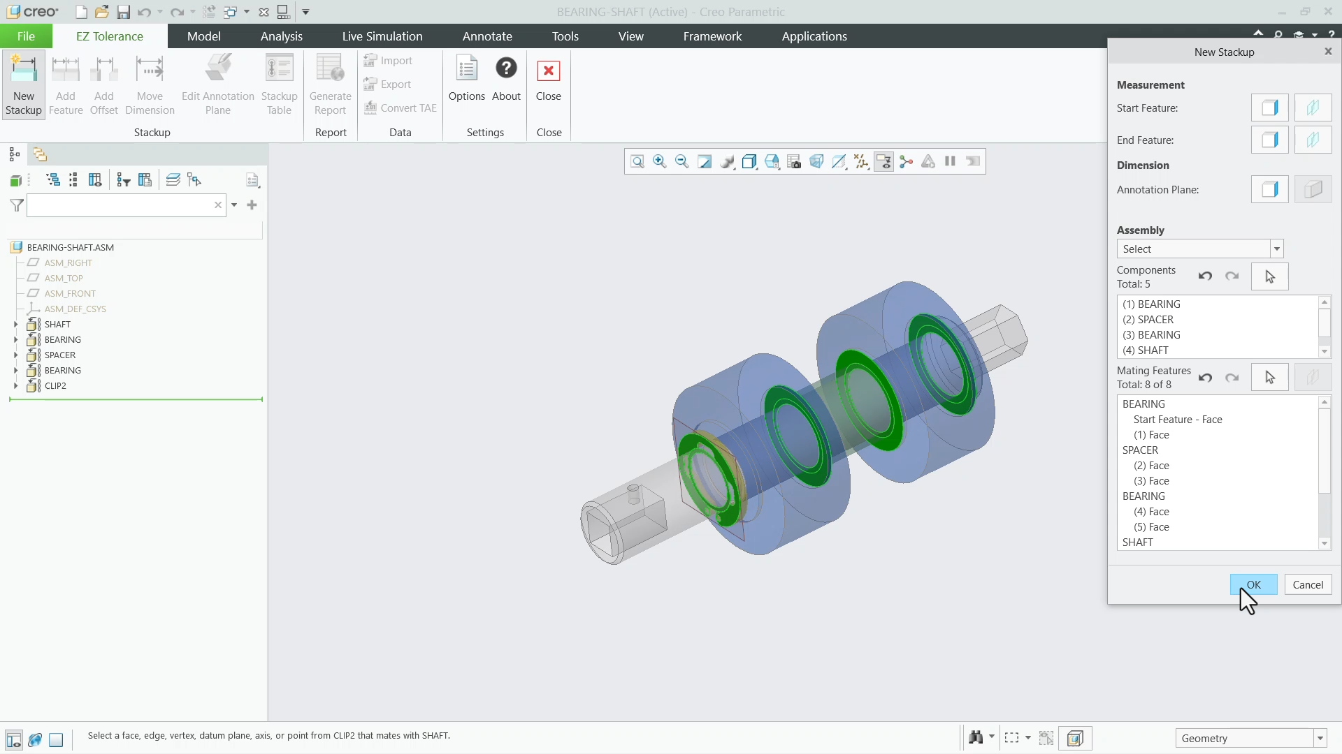 Create a Manual Tolerance Stackup | tutorial | PTC Learning Connector