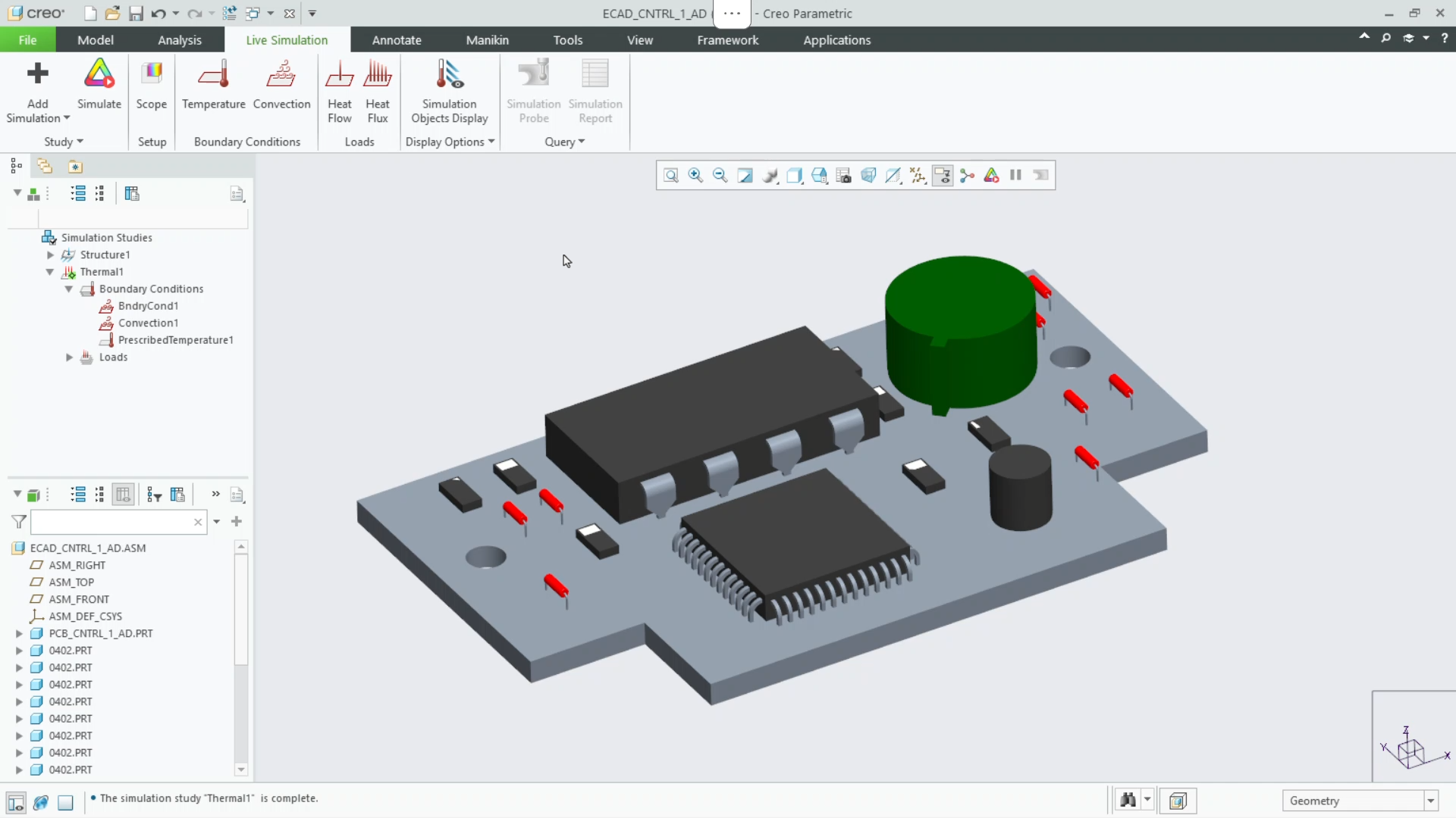 Set Up and Run a Thermal Simulation | tutorial | PTC Learning Connector