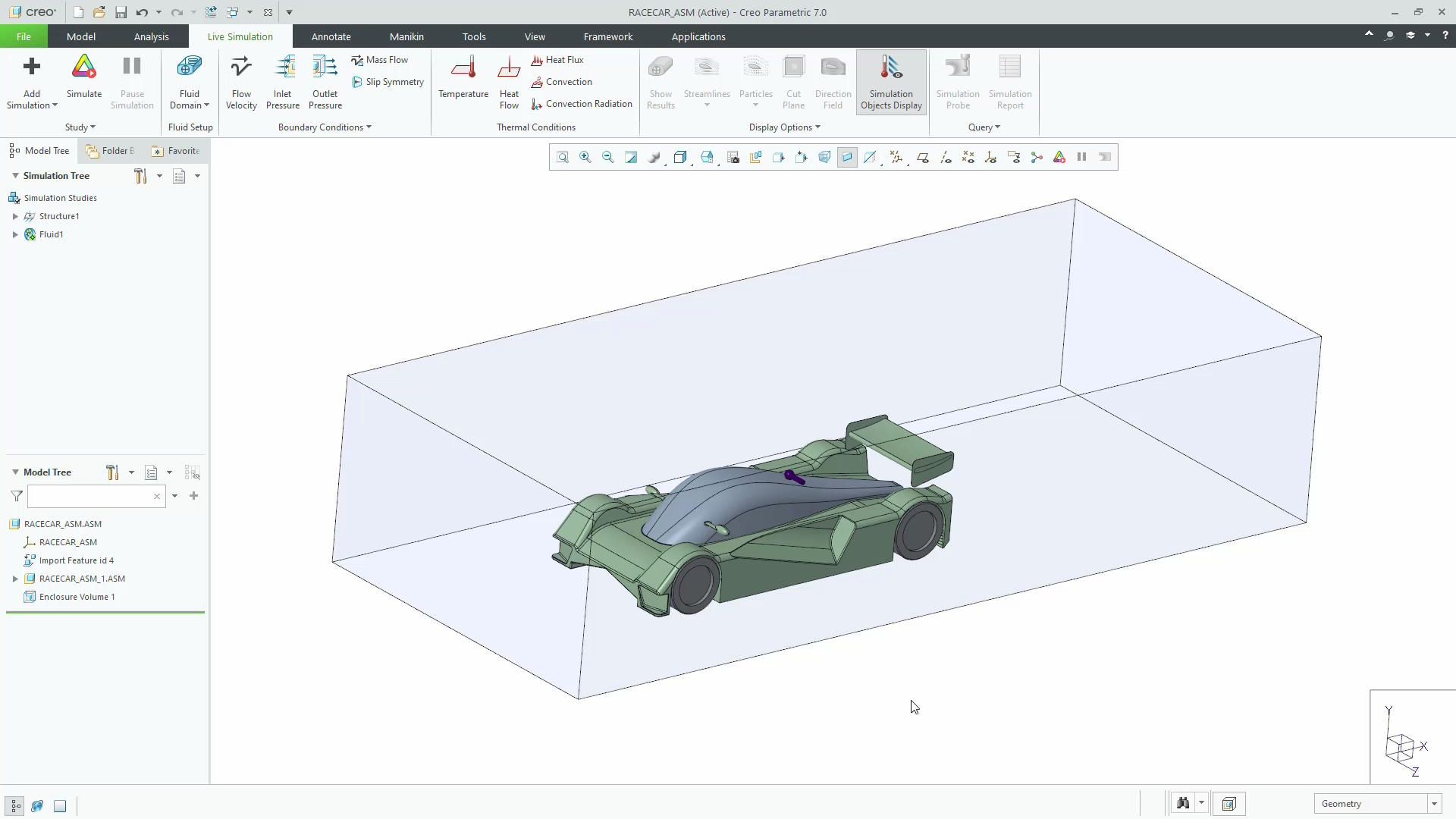 Create a Fluid Domain in Creo Simulation Live | tutorial | PTC Learning ...