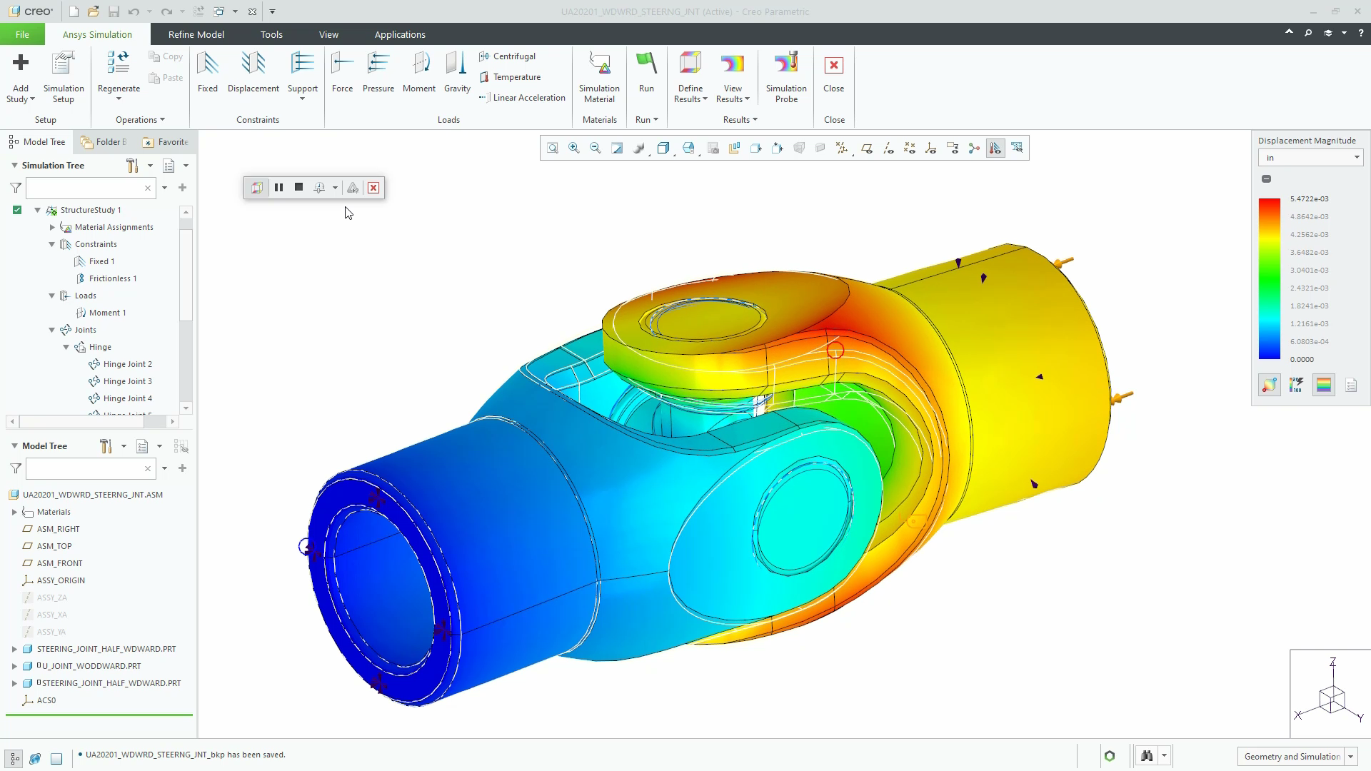 Define Contacts and Joints in Creo Ansys Simulation | tutorial | PTC ...
