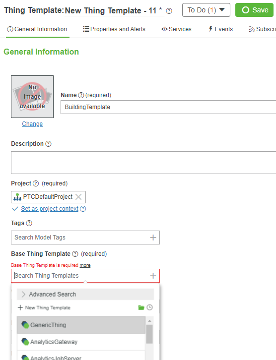 Thing and Thing Template Creation | tutorial | PTC Learning Connector