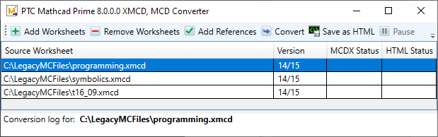 Standalone Worksheet Converter | tutorial | PTC Learning Connector