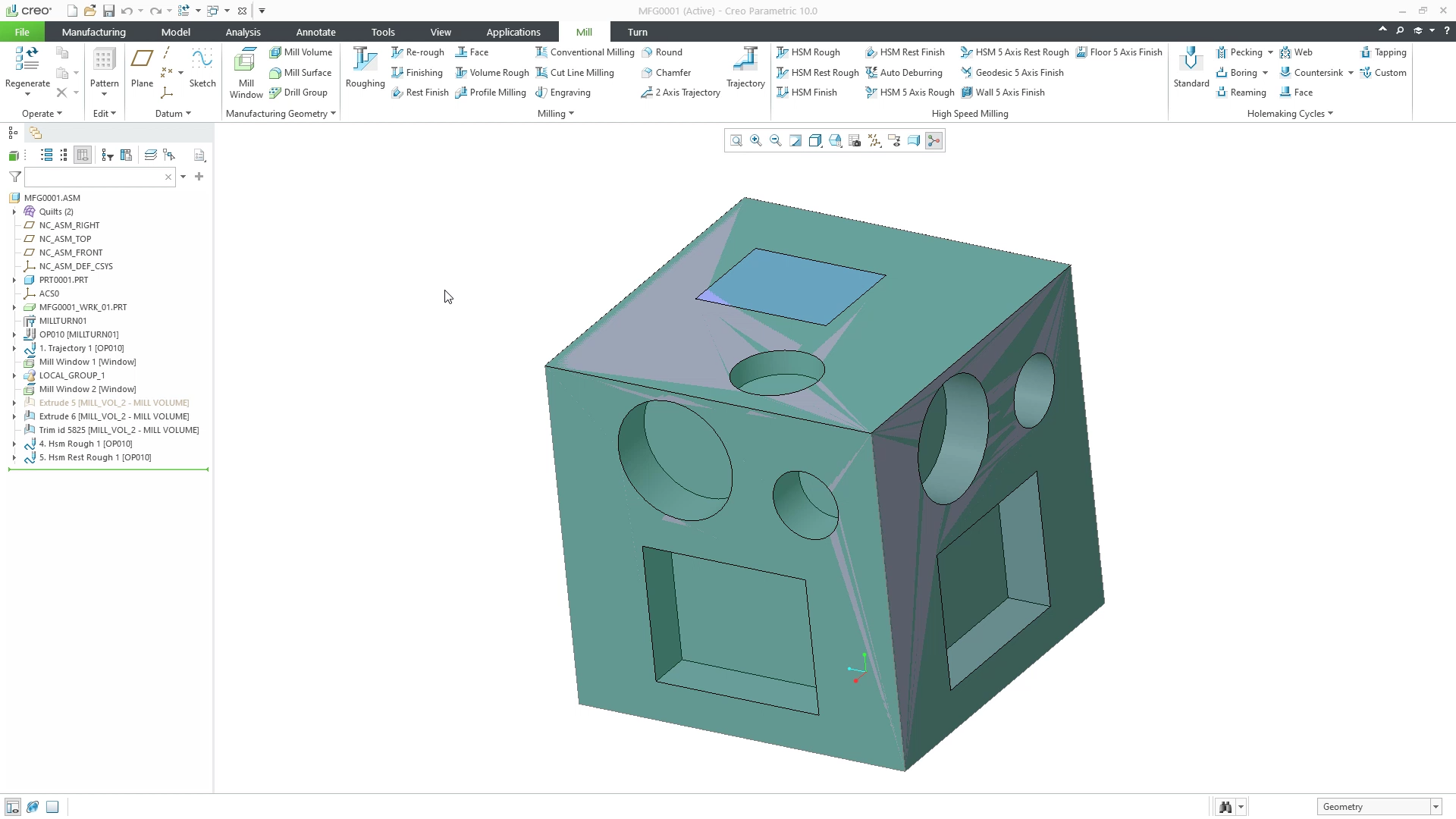 Mill Volume for HSM Rough and Rest Rough Sequences | tutorial | PTC Learning Connector