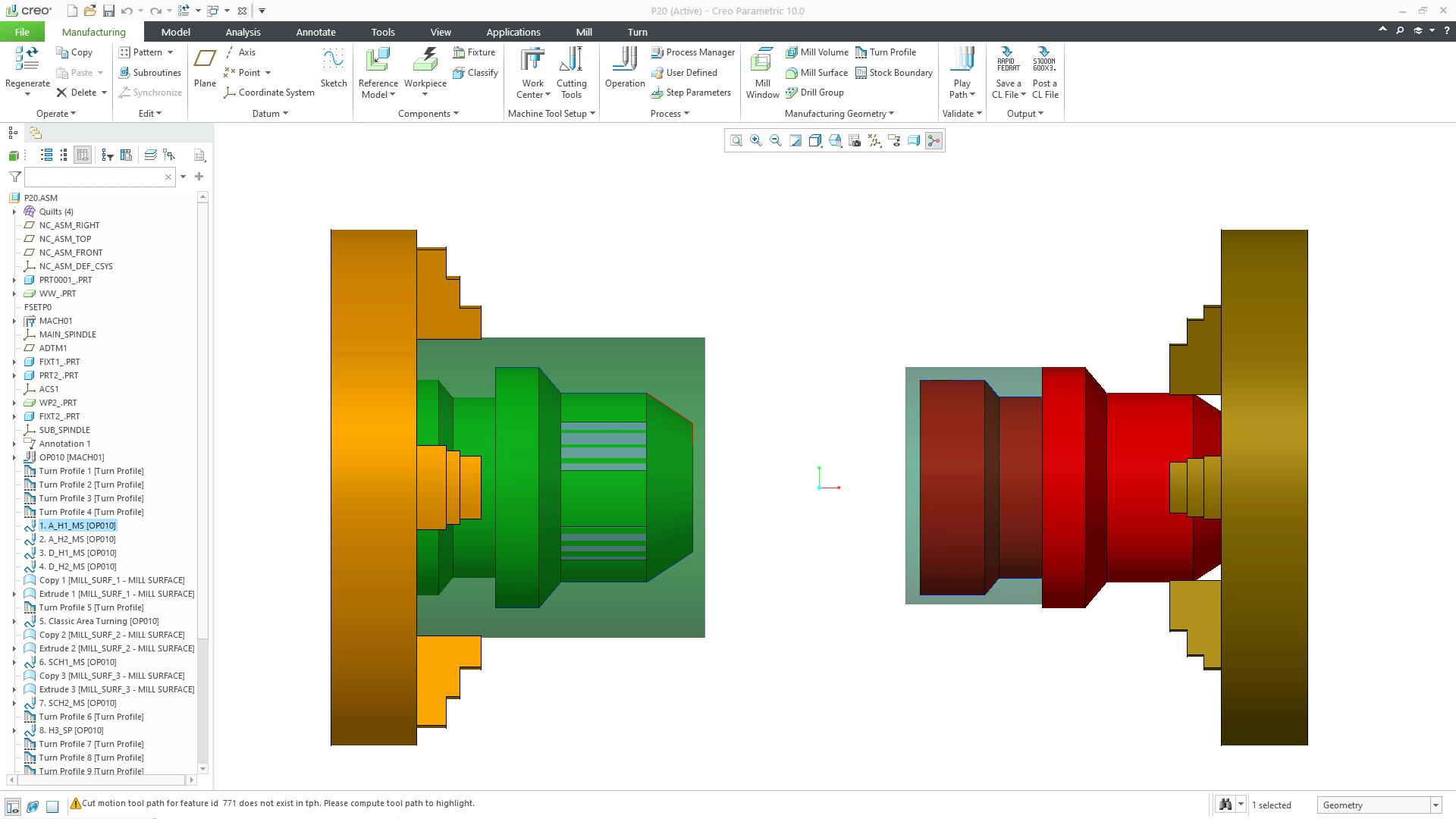 CUTCOM Support at Each Slice in Area Turning | tutorial | PTC Learning ...