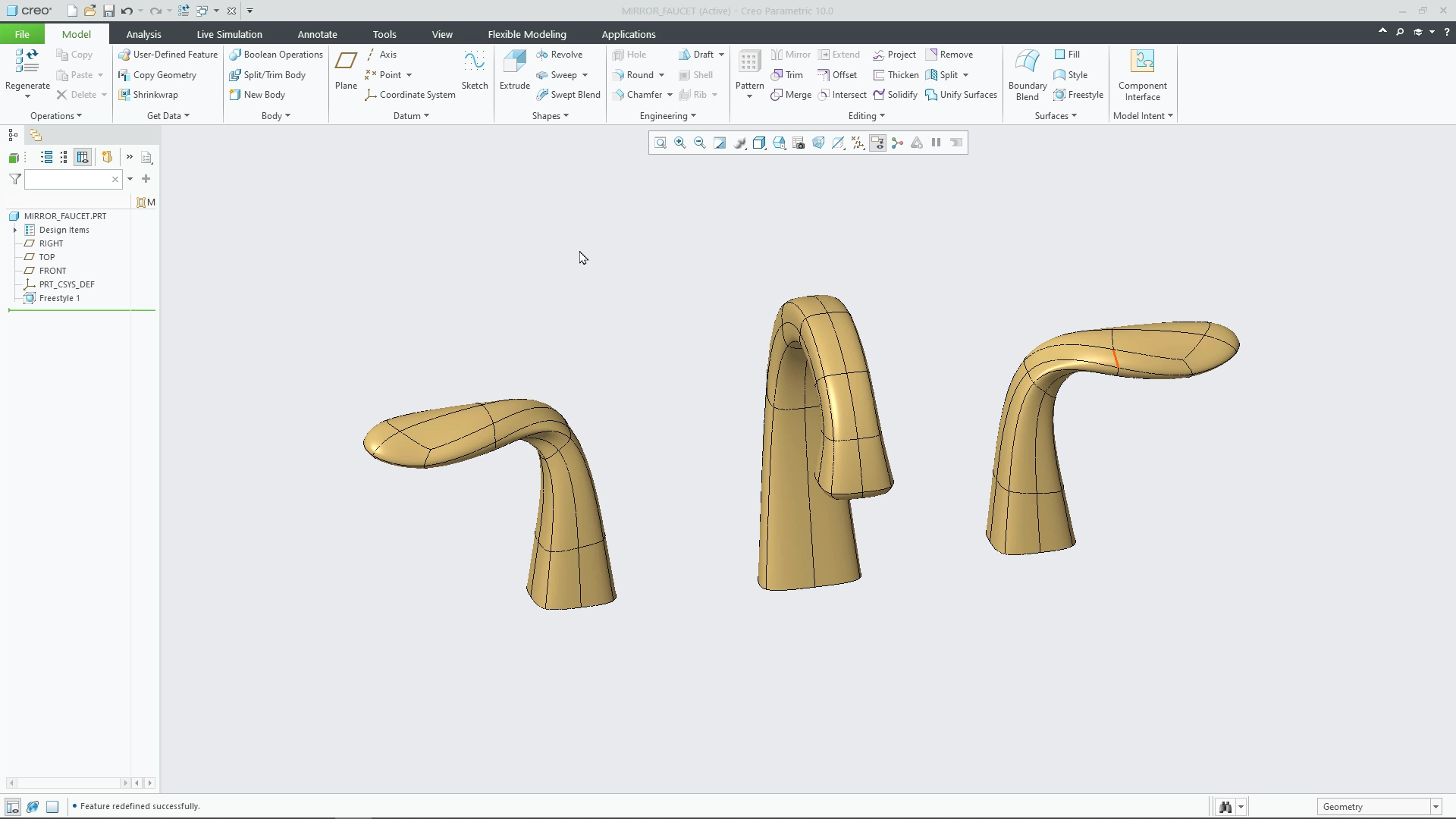 Lock Mesh Elements in Freestyle | tutorial | PTC Learning Connector