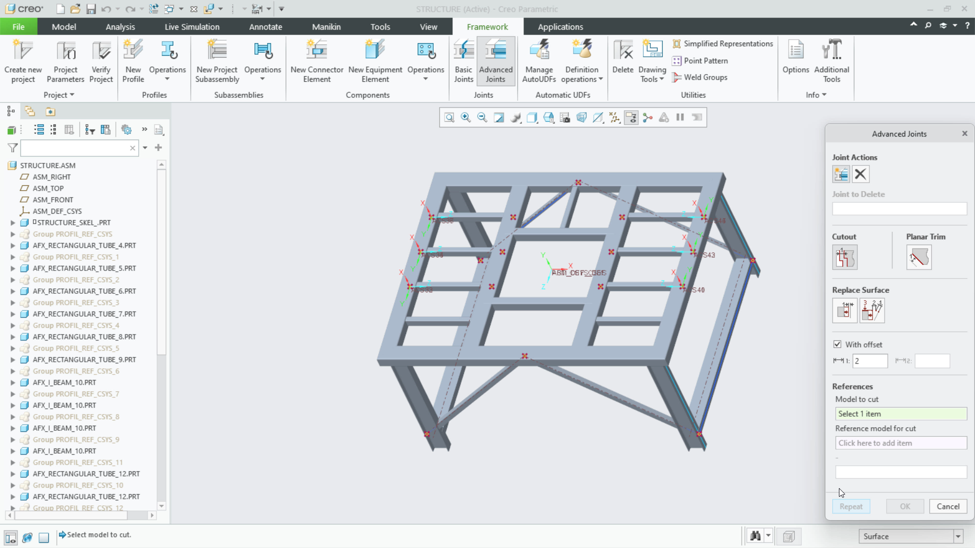 Creating Joints in Advanced Framework Assemblies | tutorial | PTC ...