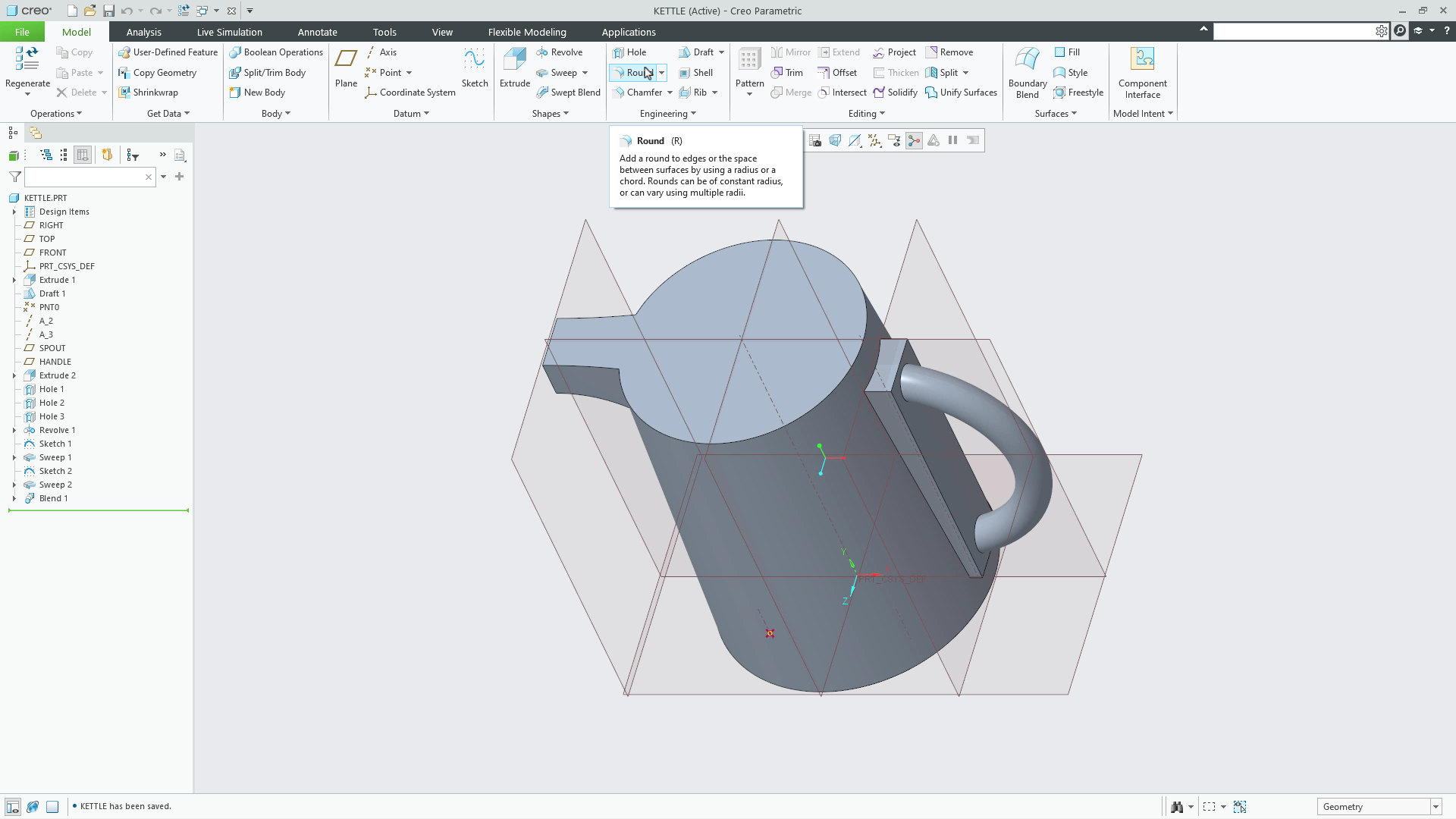Create Rounds by Selecting Edges | tutorial | Playlist | PTC Learning Connector