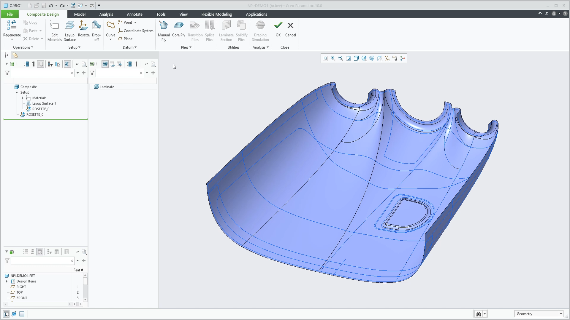 Create a Composite Manual Ply | tutorial | PTC Learning Connector