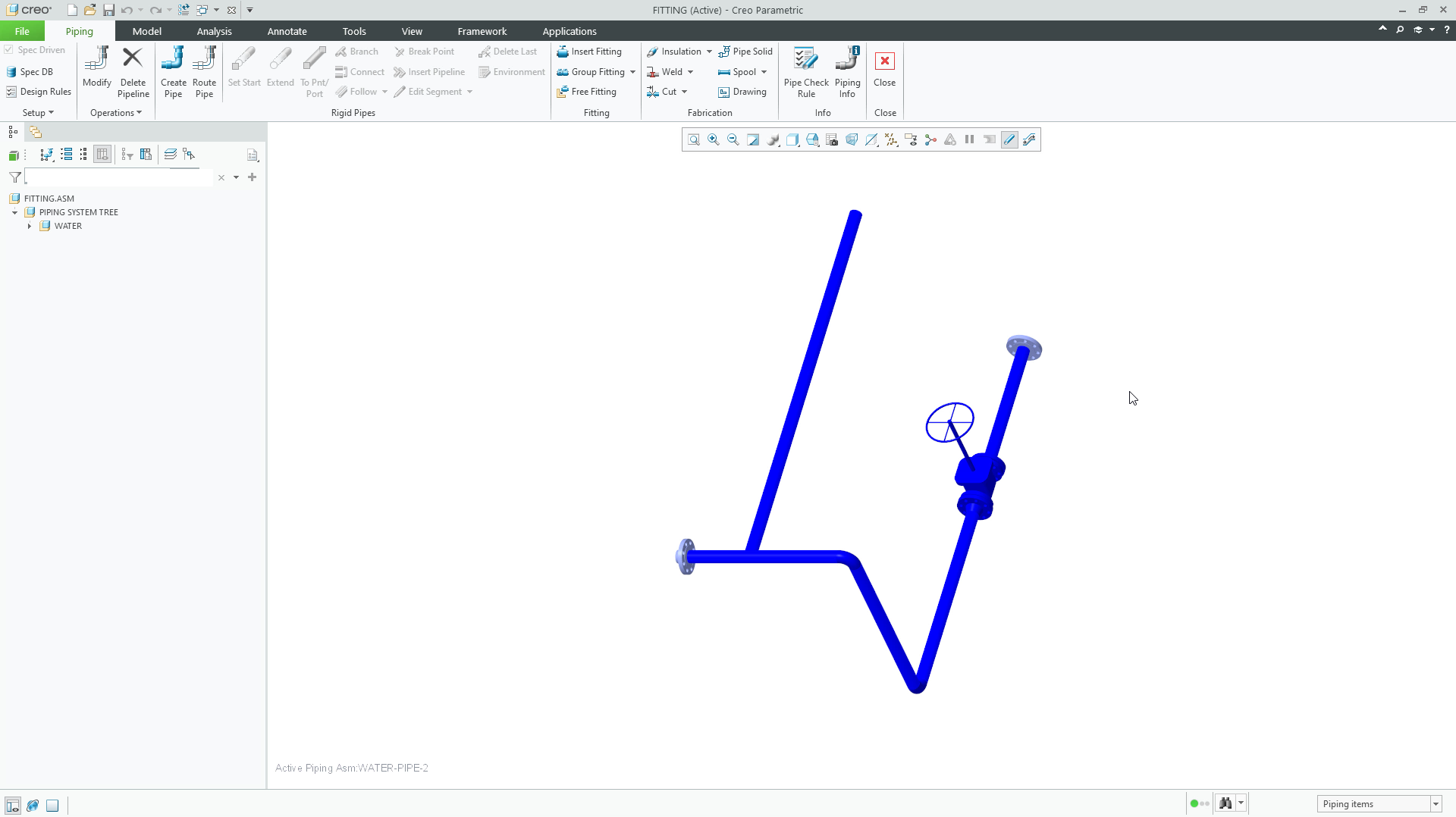 Insert Fittings Using Specification Database | tutorial | Playlist | PTC Learning Connector