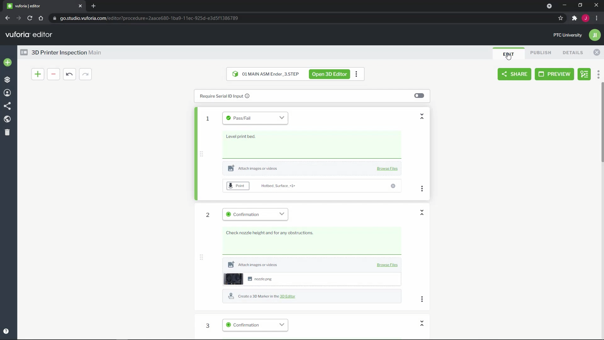 Place Markers for Procedure Steps on a 3D Model | tutorial | PTC ...