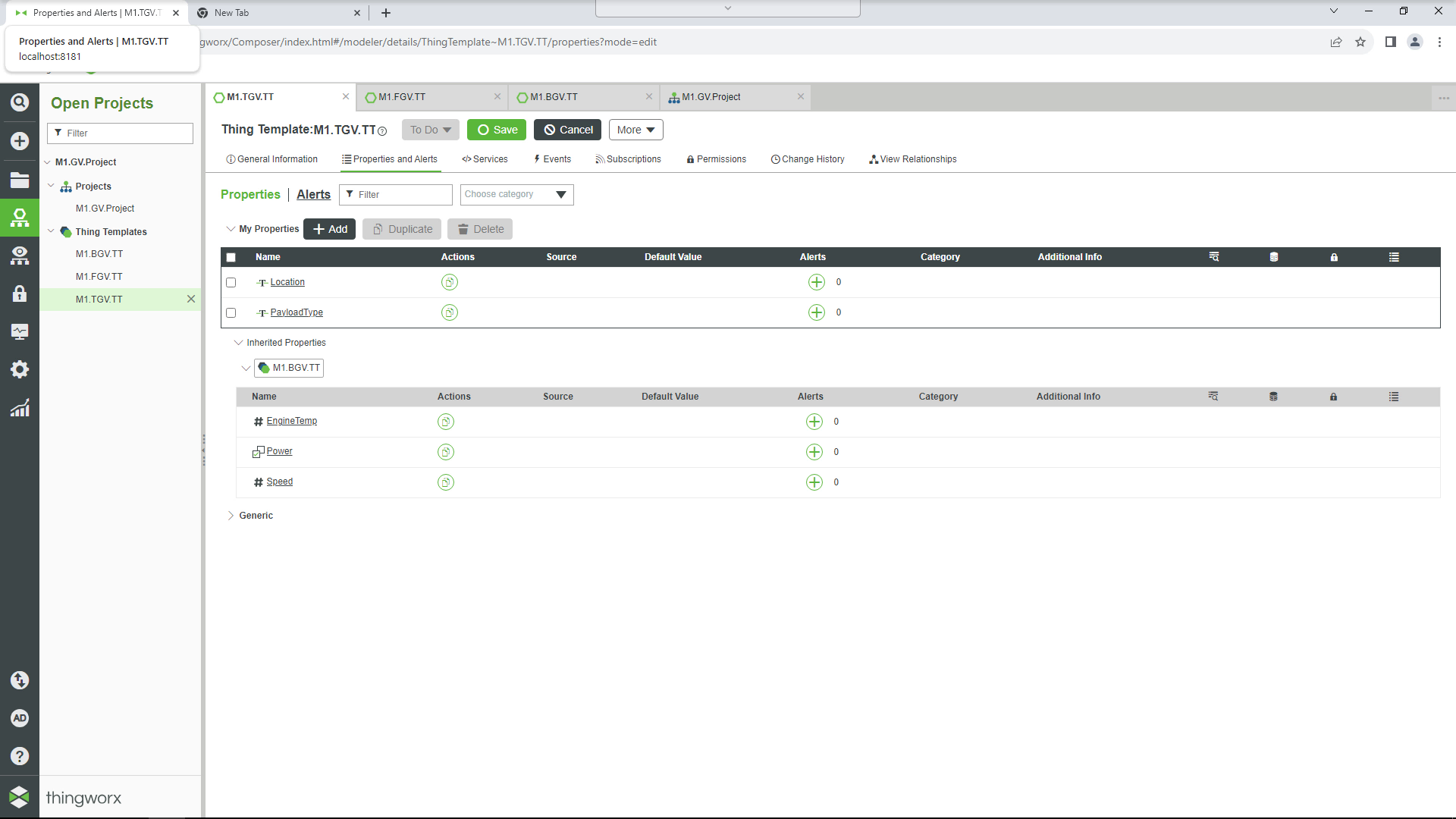 Create a Thing Shape | tutorial | PTC Learning Connector