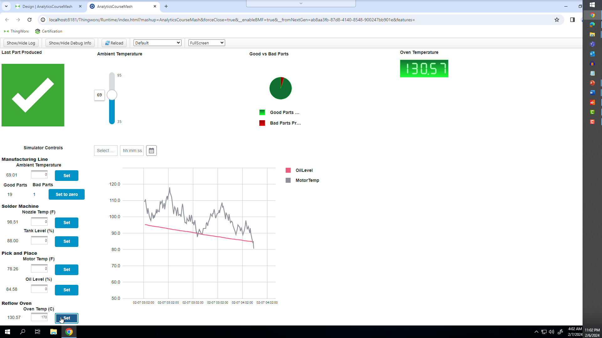 Add, Bind, and Style a Mashup Widget | tutorial | PTC Learning Connector