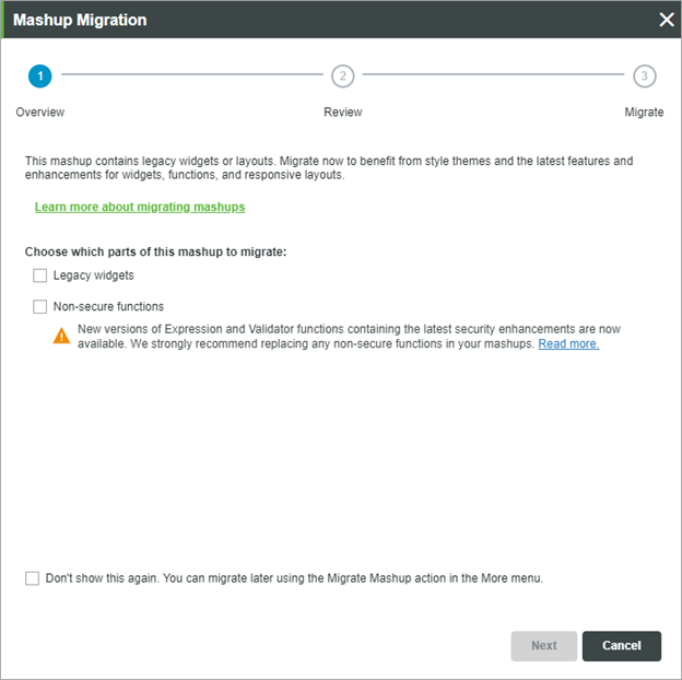Migrate Legacy Mashups | tutorial | PTC Learning Connector