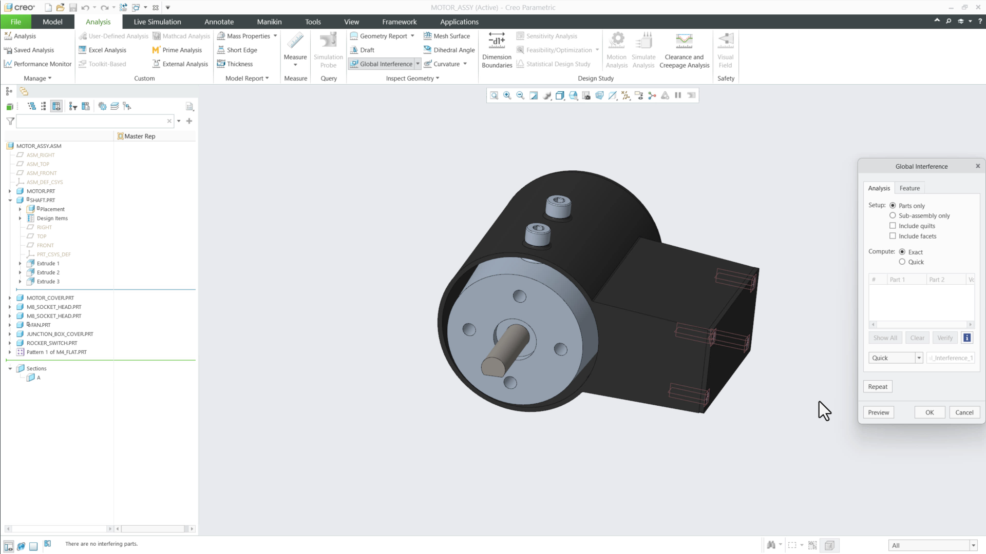 Measure Global Interference | tutorial | PTC Learning Connector