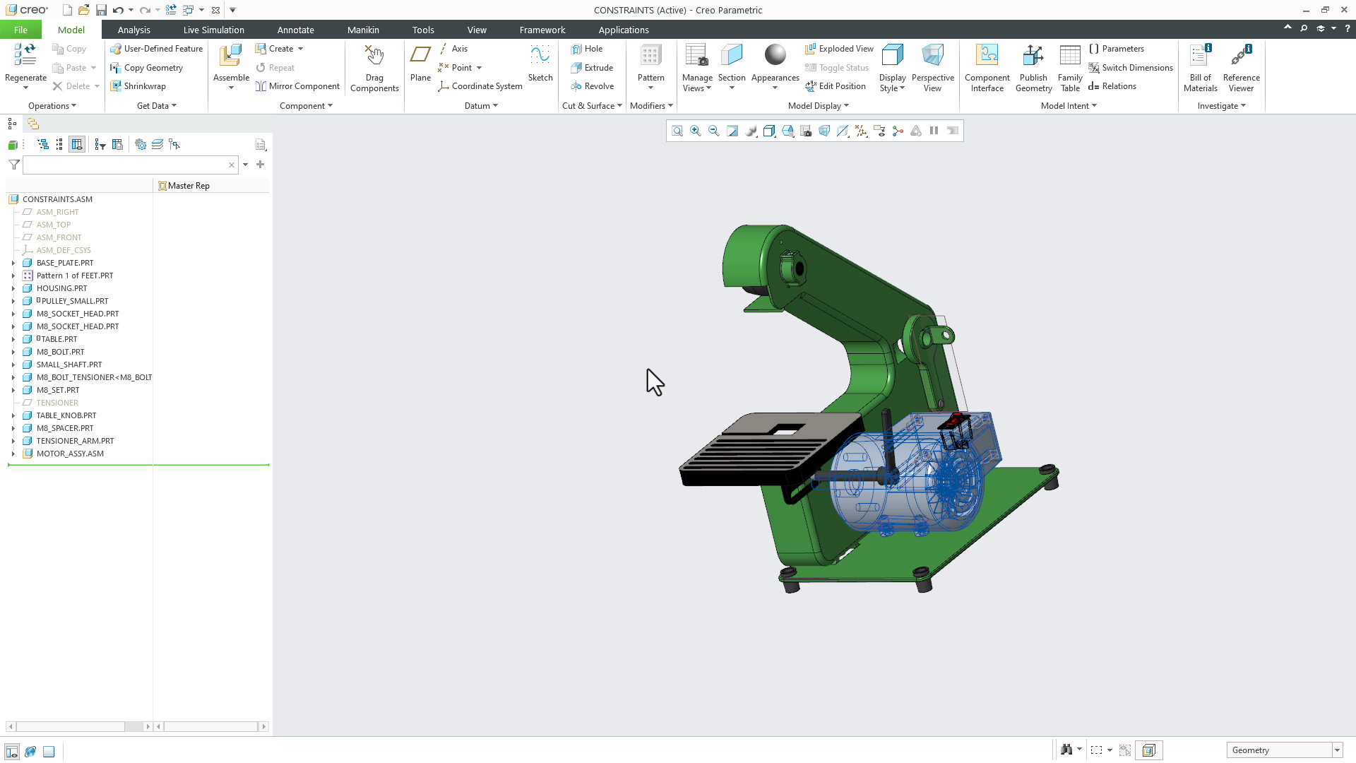Coincident and Distance Constraints | tutorial | PTC Learning Connector