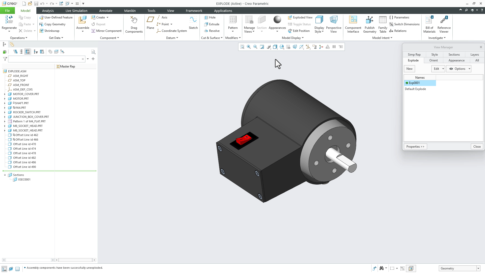 Create and Animate an Explode State | tutorial | PTC Learning Connector