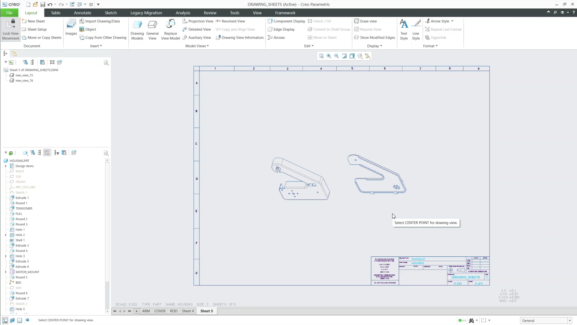 Configure Drawings and Models | tutorial | PTC Learning Connector
