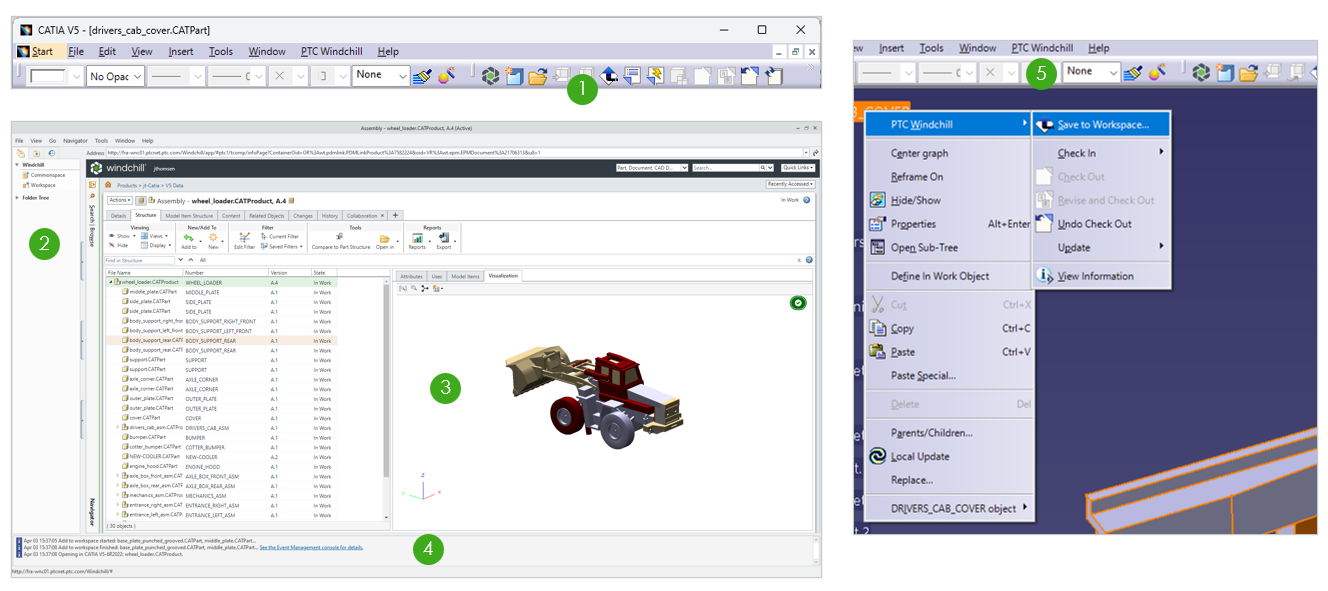 CATIA CAD Integration User Interface | tutorial | PTC Learning Connector