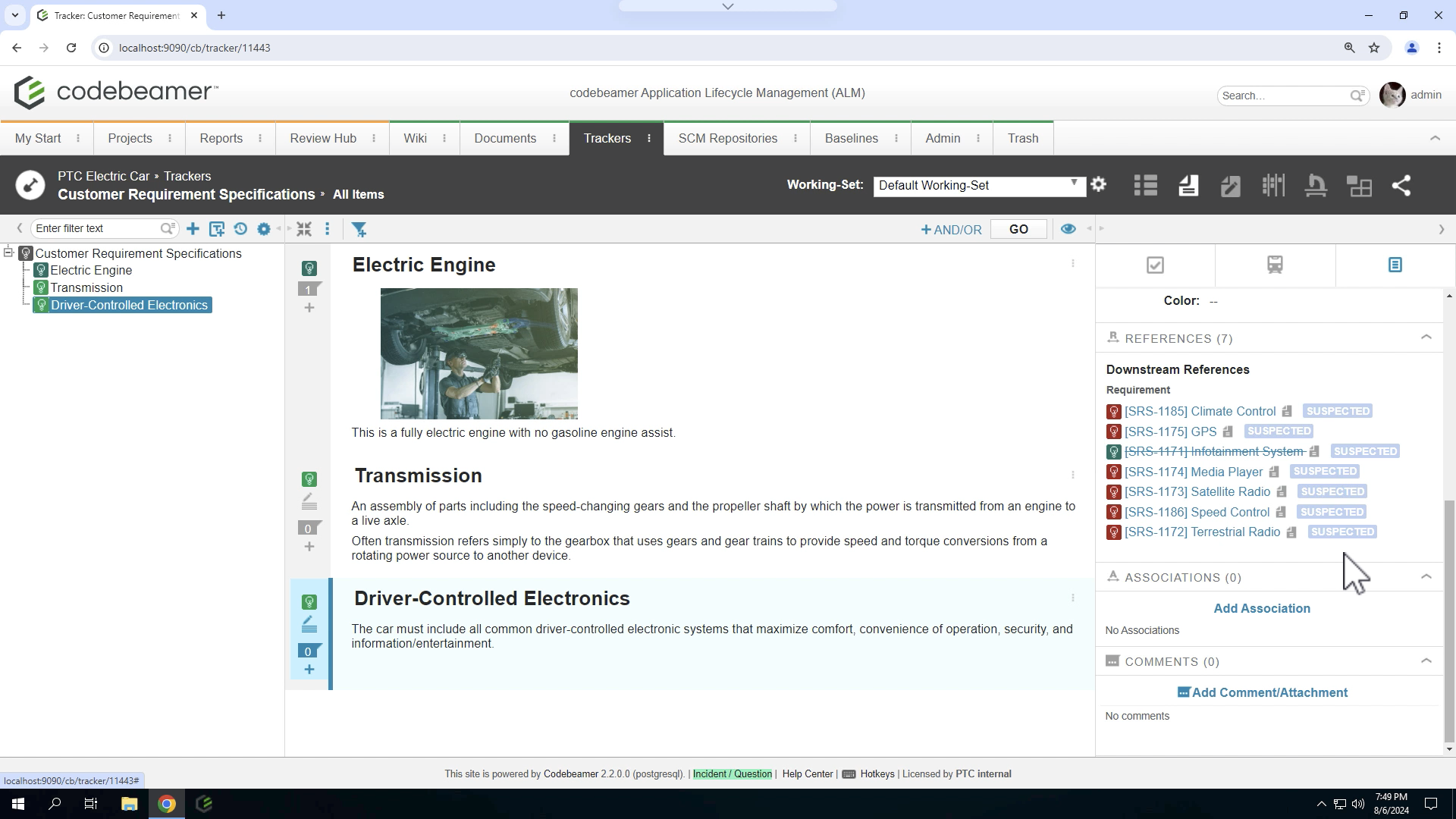 Explore Tasks and Traceability | tutorial | PTC Learning Connector