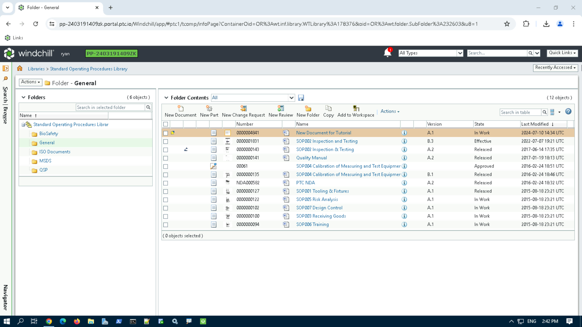 Create a Controlled Document with Training Tracking | tutorial | PTC Learning Connector