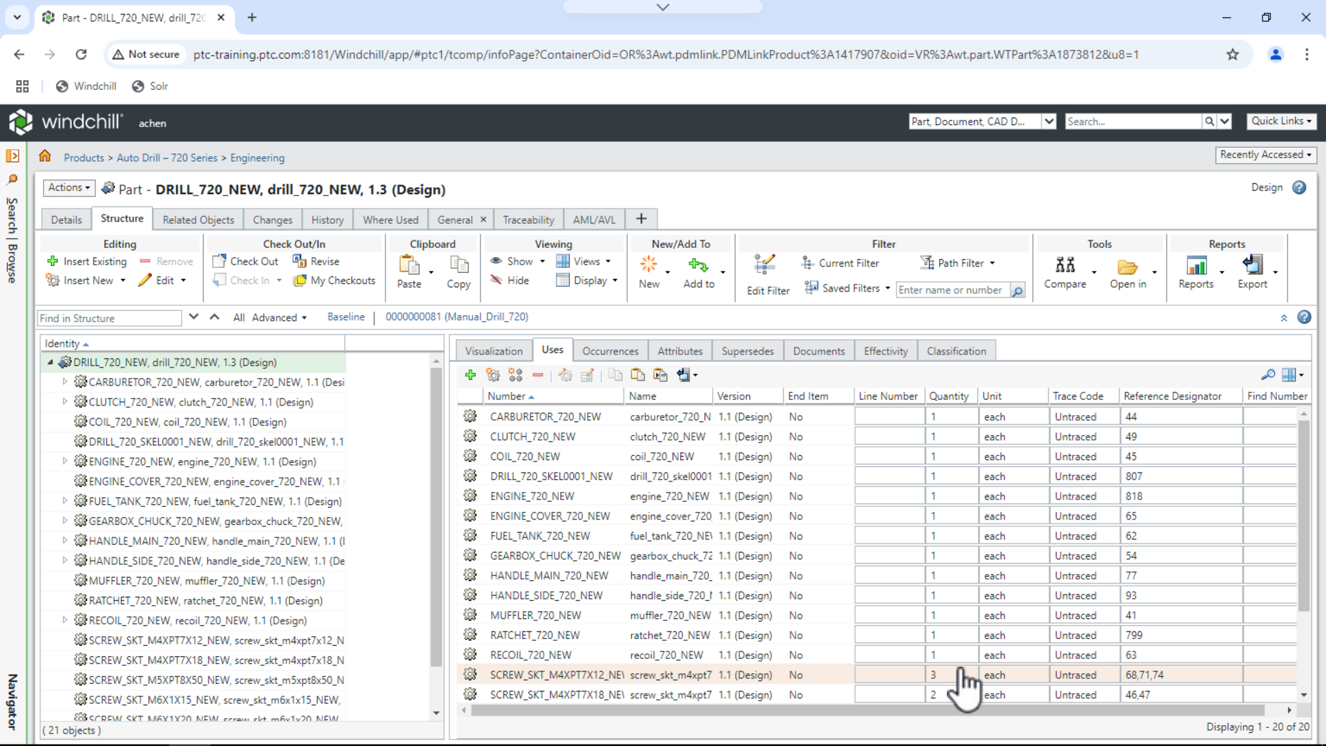Filter Part Structure | tutorial | PTC Learning Connector