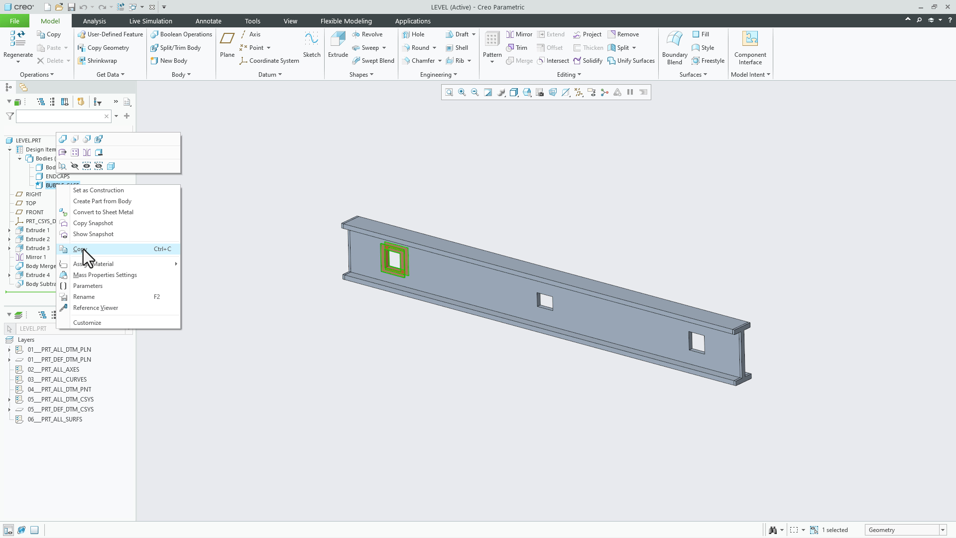 Create a Copy of a Body | tutorial | Playlist | PTC Learning Connector