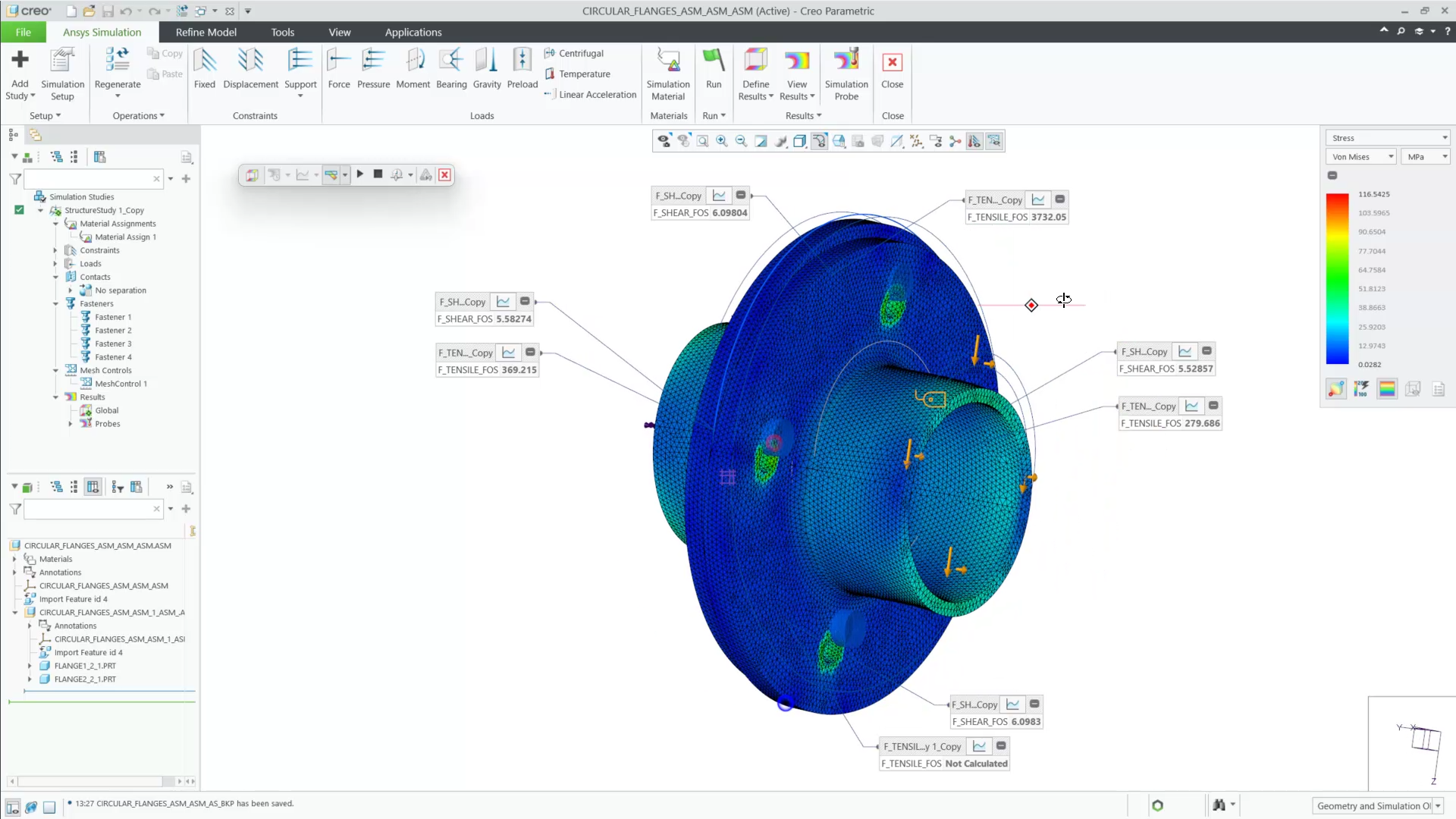 Bolted Structures and Related Features in Creo Ansys Simulation ...