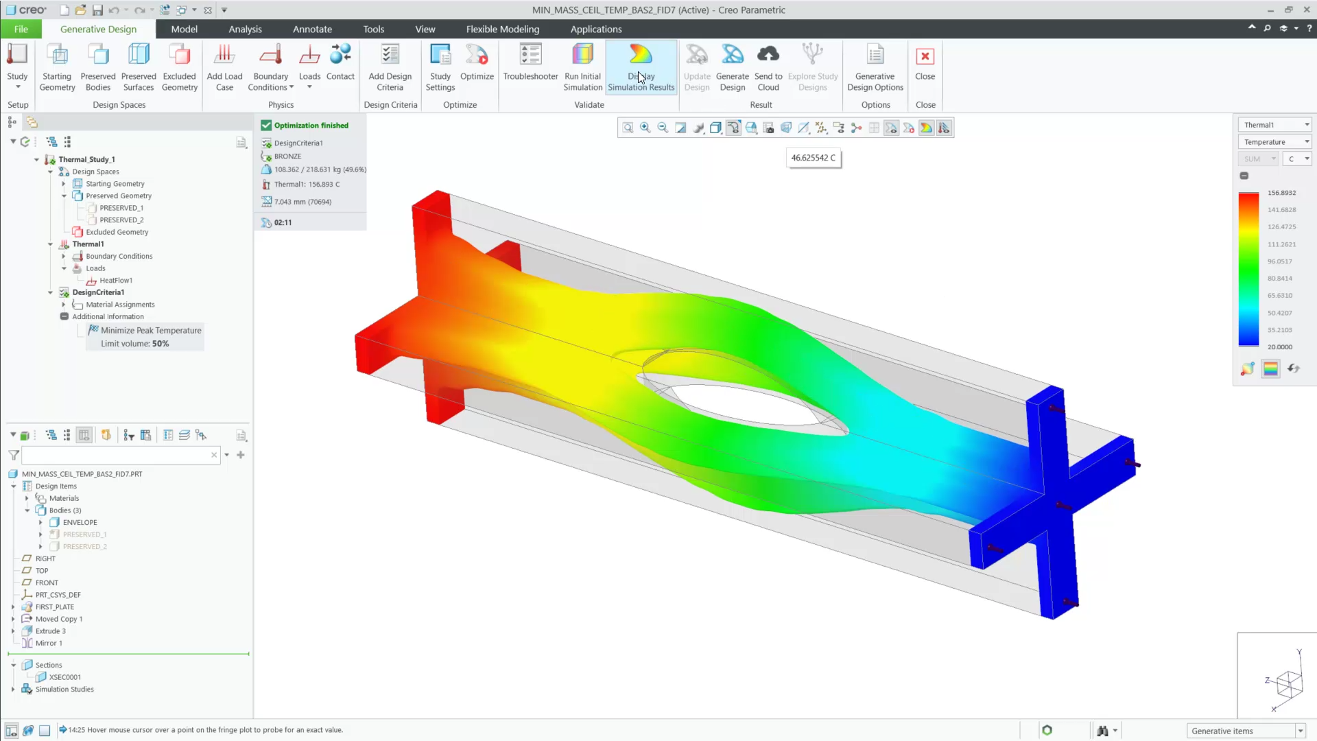 Thermal Optimization Support in Generative Design | tutorial | PTC ...