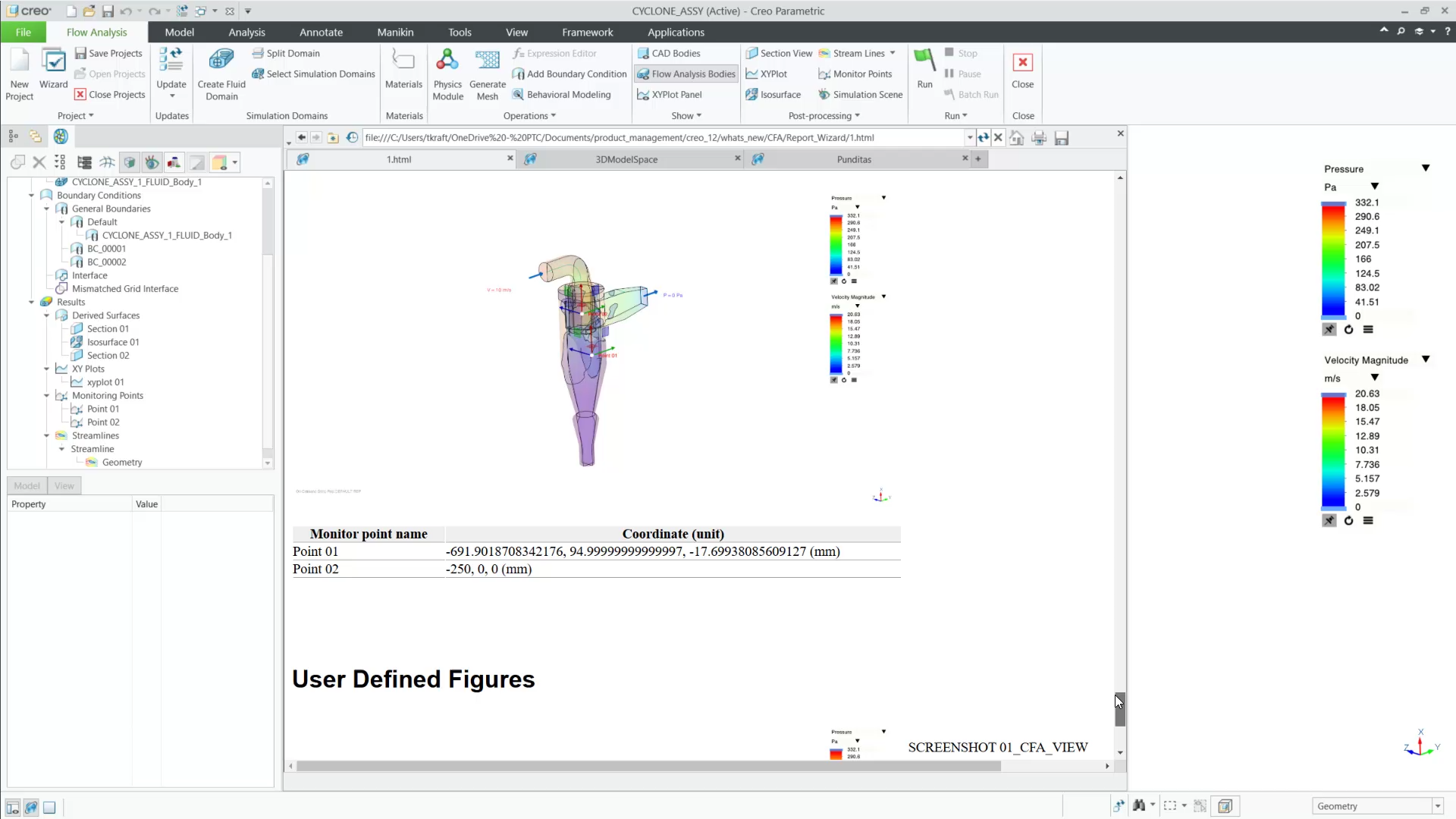 Report Wizard in Creo Flow Analysis | tutorial | PTC Learning Connector