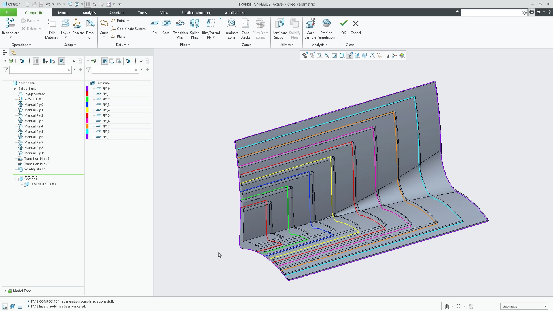 Transition Plies Enhancements | tutorial | PTC Learning Connector