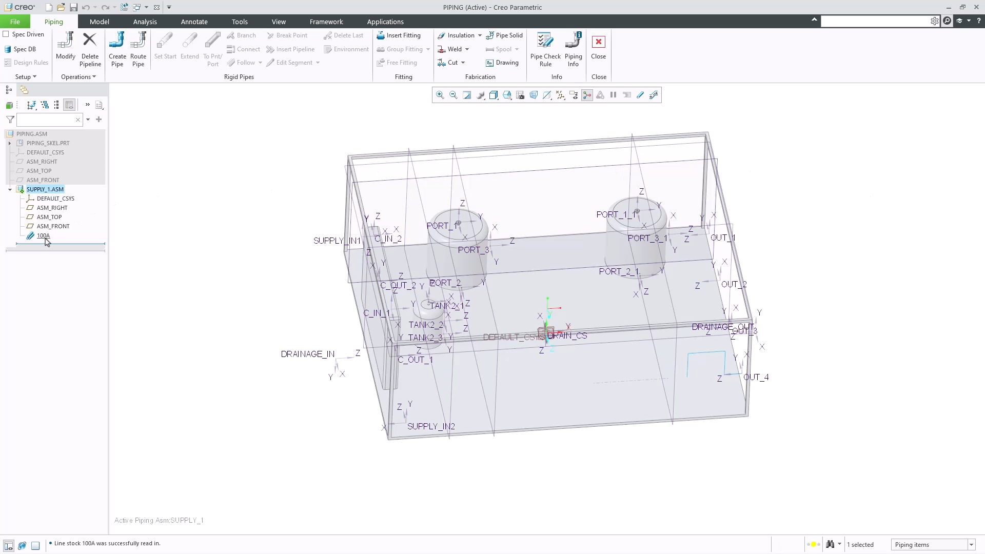 Create Line Stock | tutorial | PTC Learning Connector