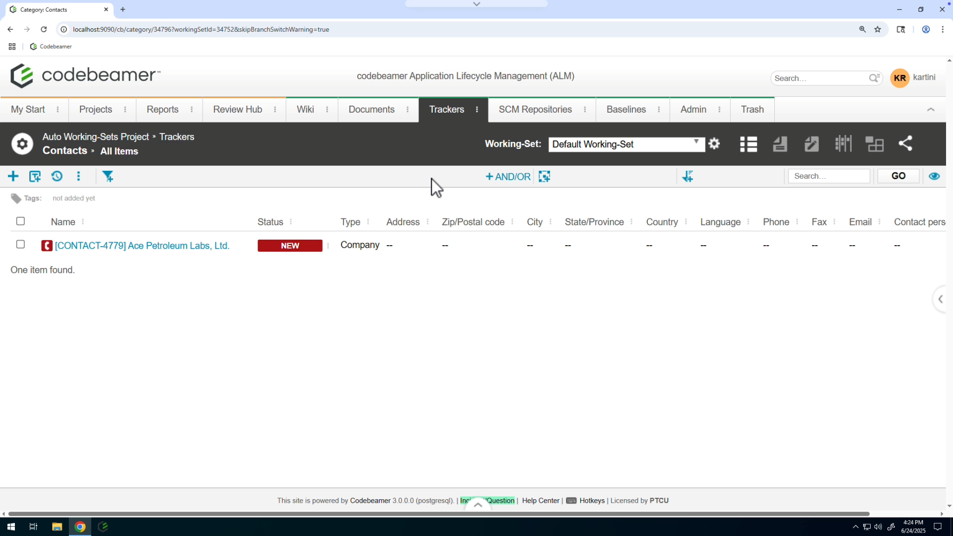 Explore Shared Trackers in Working-sets | tutorial | PTC Learning Connector