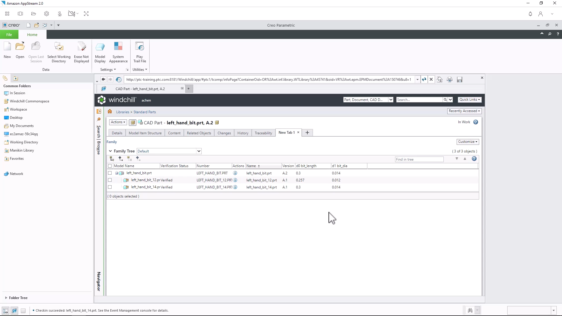 Create a Family Table | tutorial | PTC Learning Connector