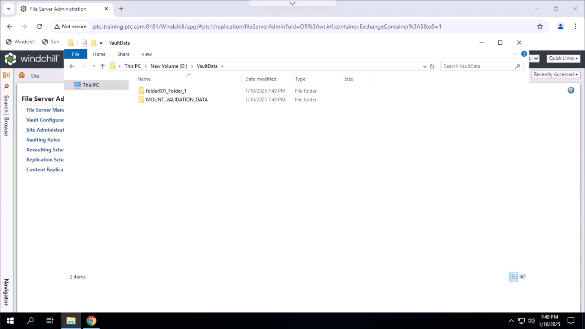 Configure File Vaults for External Storage | tutorial | PTC Learning ...