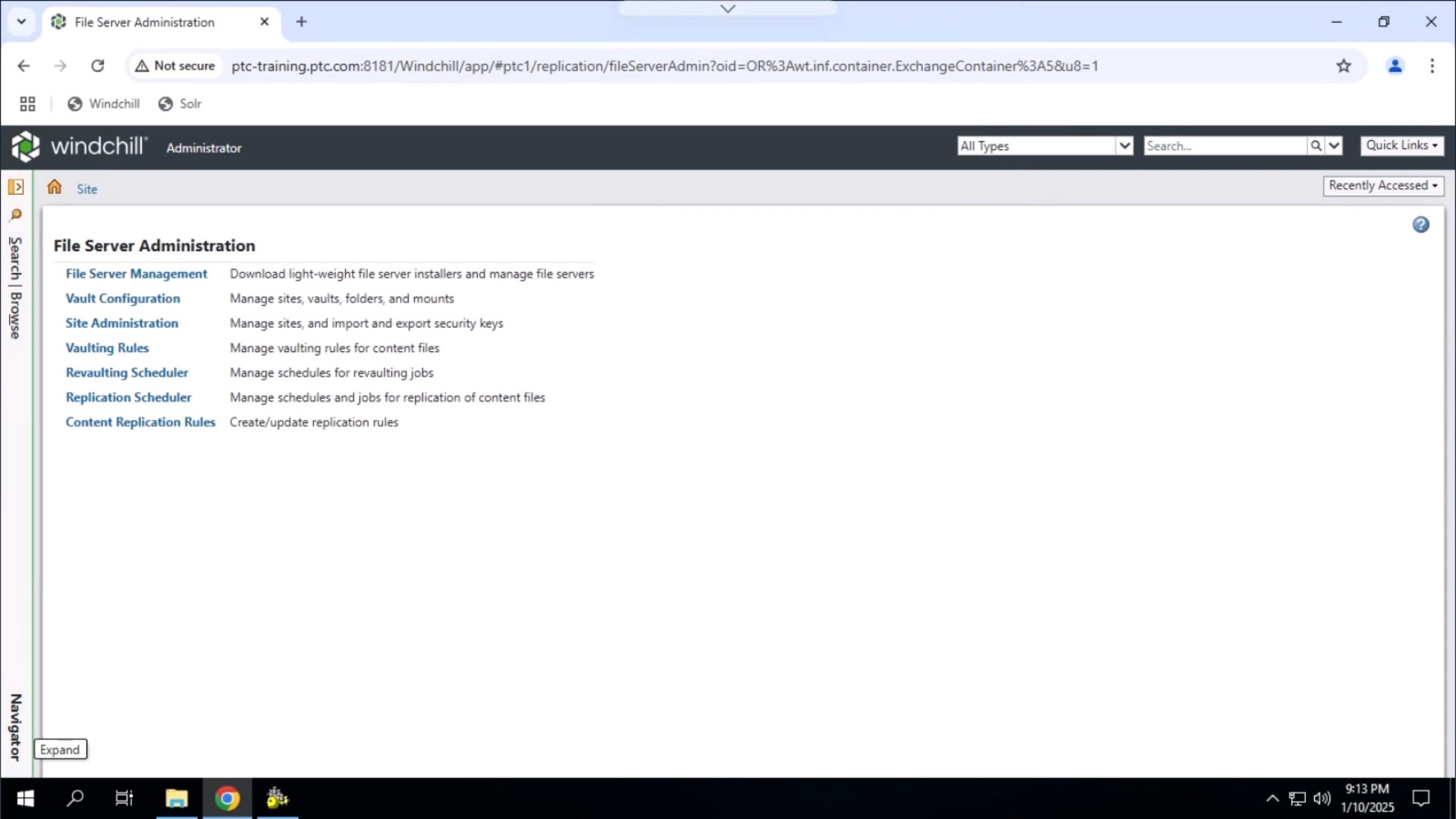 Register the File Server with the Main Server | tutorial | PTC Learning Connector