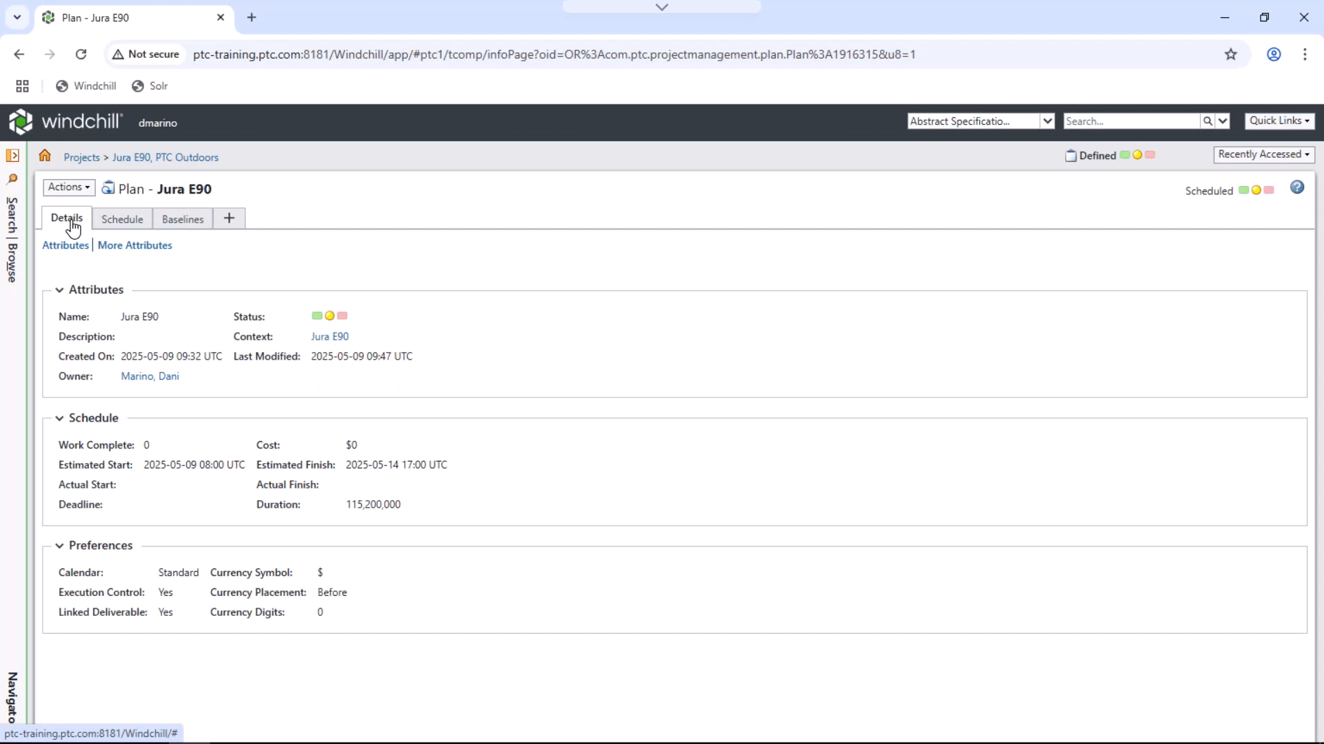 Define the Project Plan Hierarchy | tutorial | PTC Learning Connector