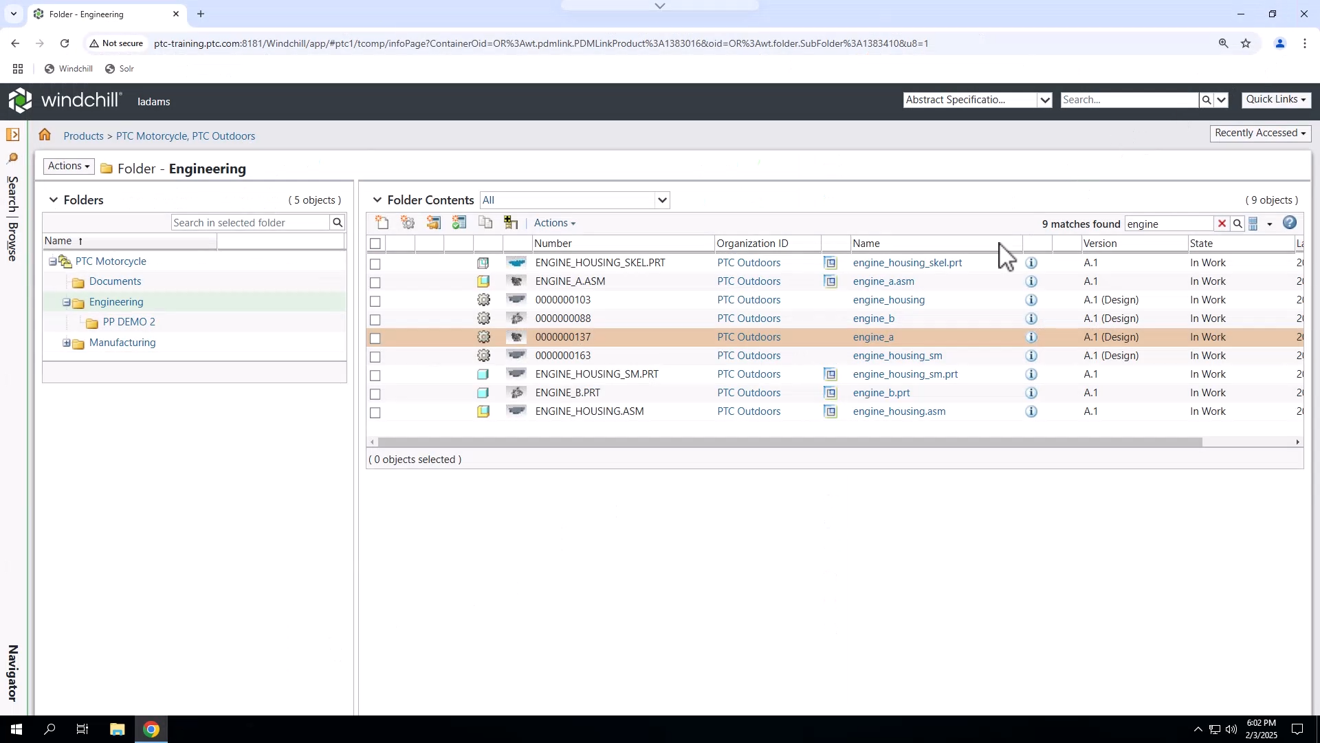 Explore the Windchill Environment | tutorial | PTC Learning Connector
